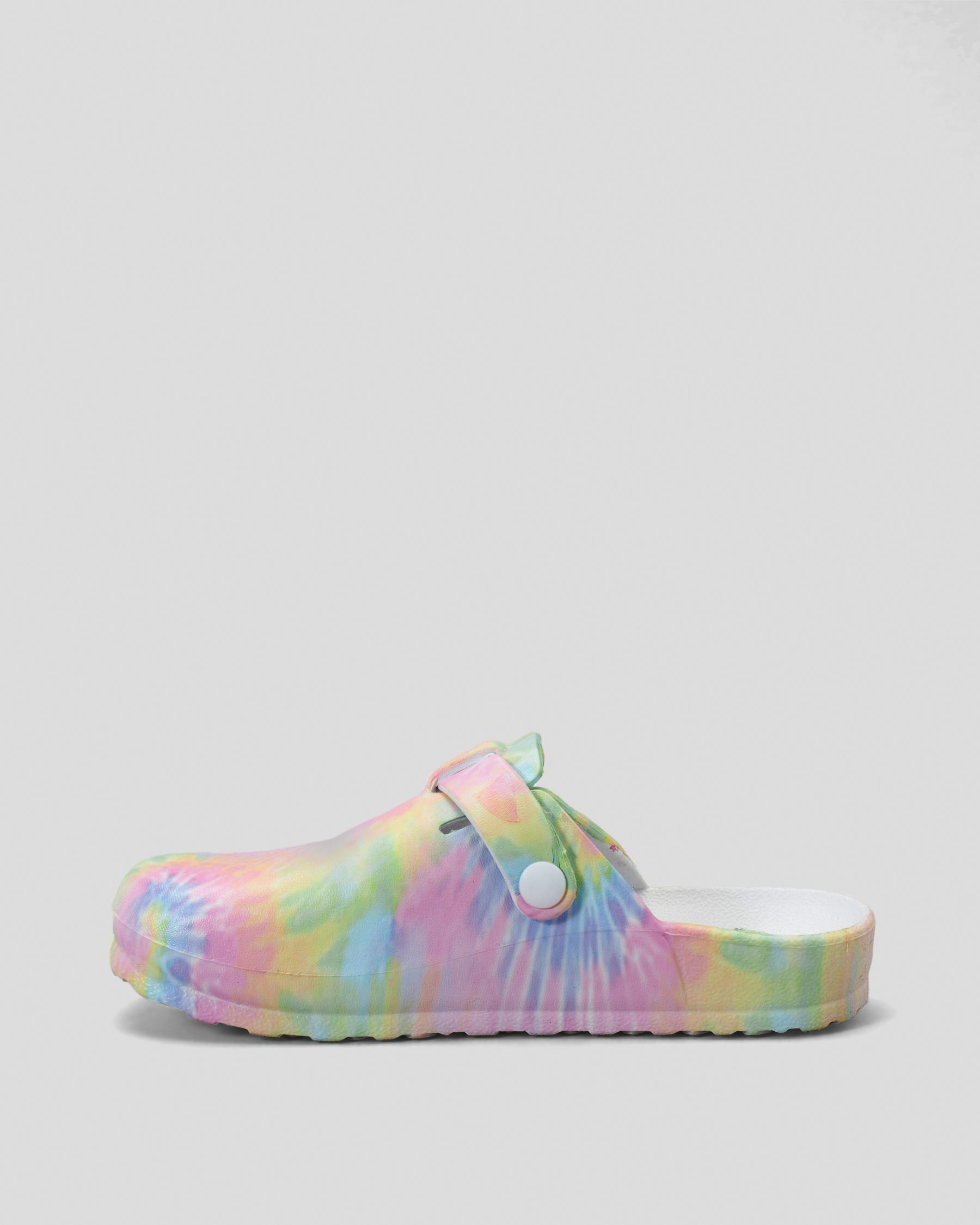Shop Ava And Ever Girls' Remi Eva Clog Slide Sandals In Pastel Tie Dye ...