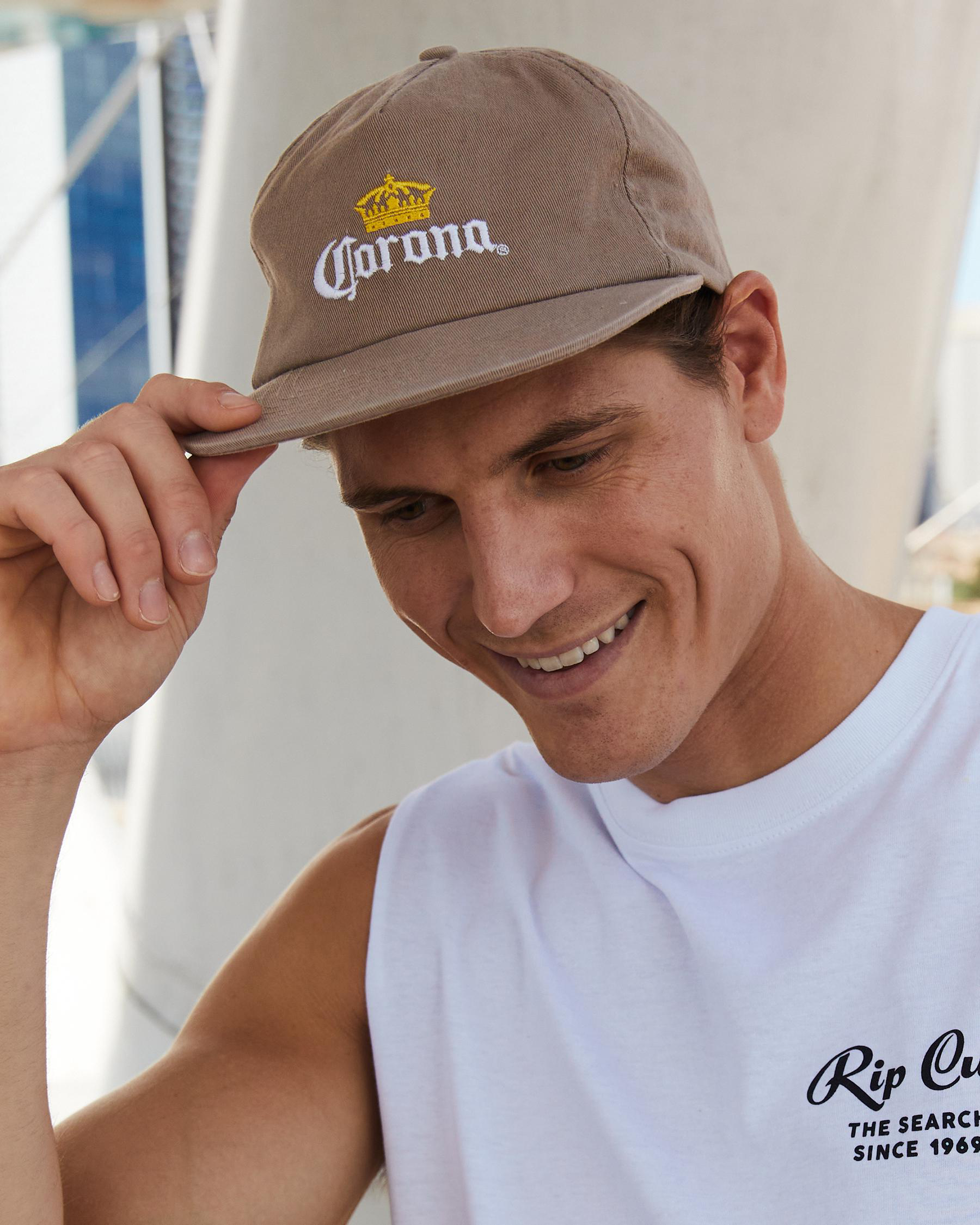 Corona Woven 5 Panel Cap In Sand - Fast Shipping & Easy Returns - City ...