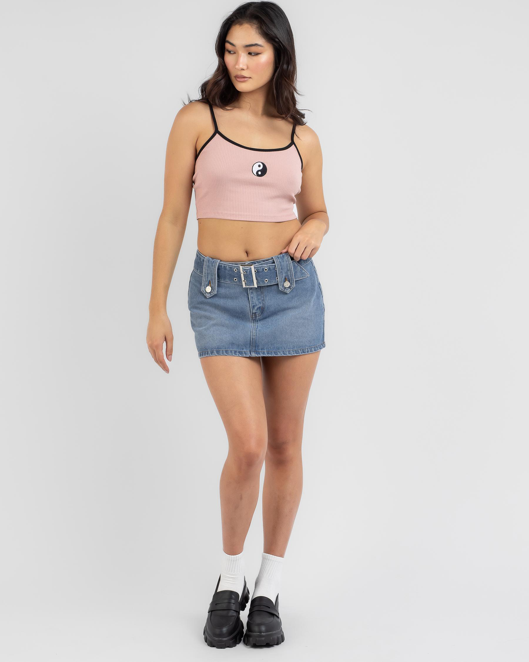 Shop Mooloola Opposites Attract Singlet In Dusty Pink - Fast Shipping ...