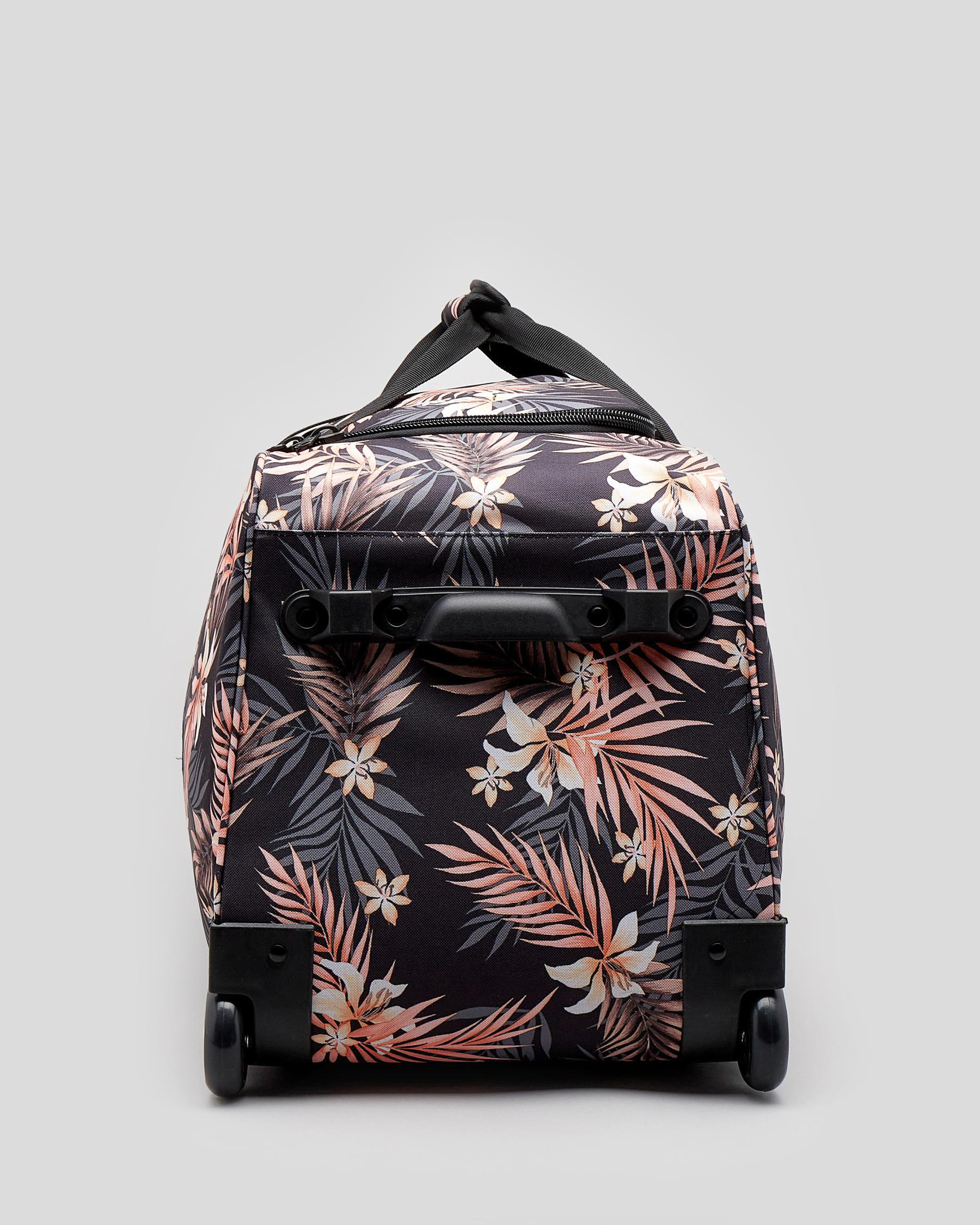 Shop Billabong Check In Large Wheeled Travel Bag In Black/ Army - Fast ...