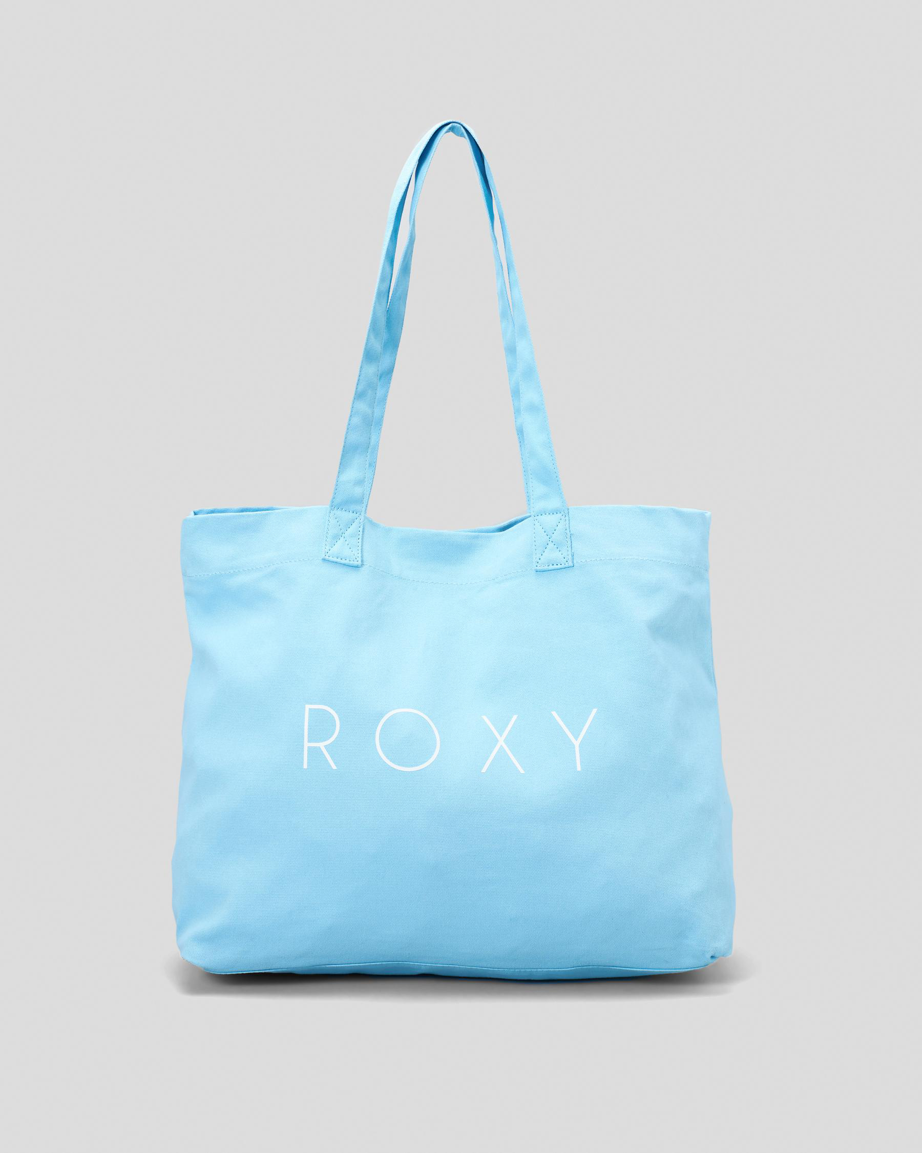 Shop Roxy Go For It Beach Bag In Clear Sky - Fast Shipping & Easy ...