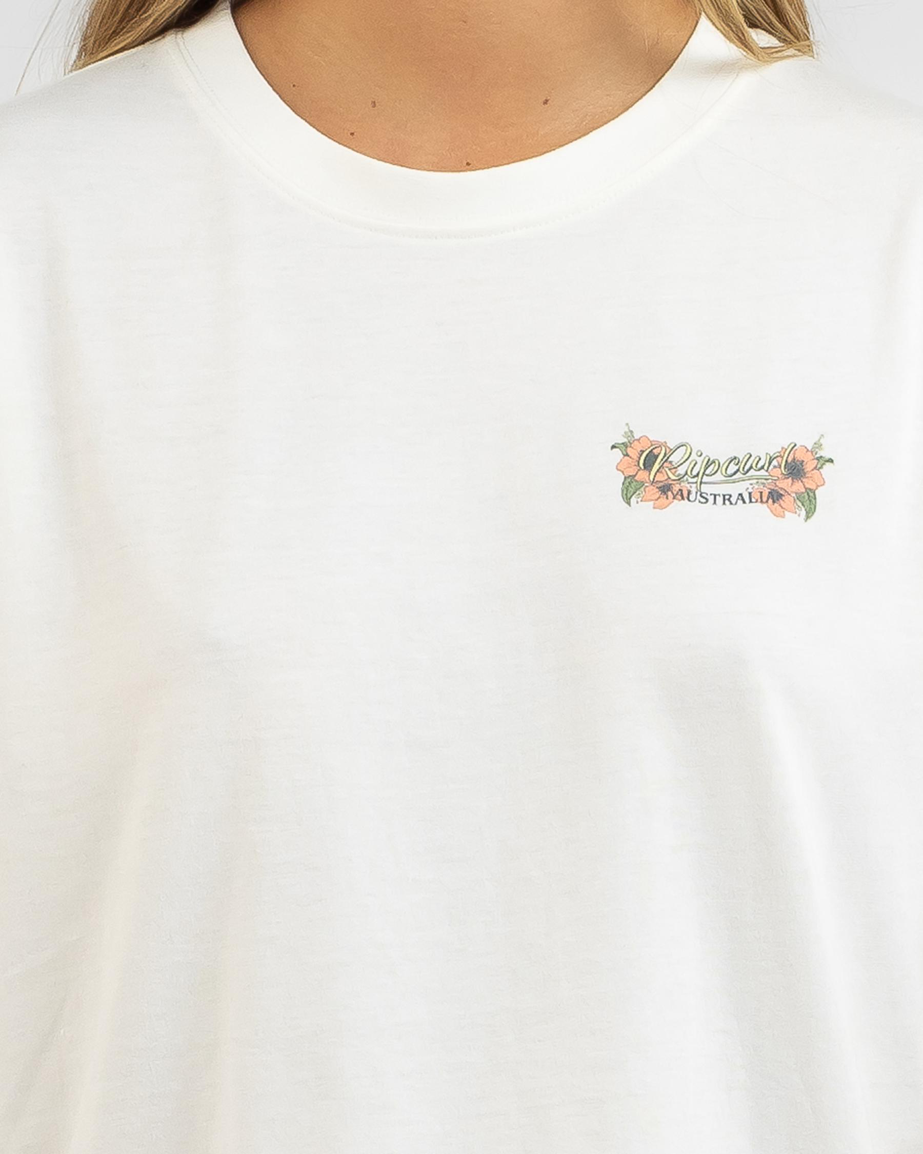 Shop Rip Curl Hula Surfer Relaxed Tee In Bone - Fast Shipping & Easy ...