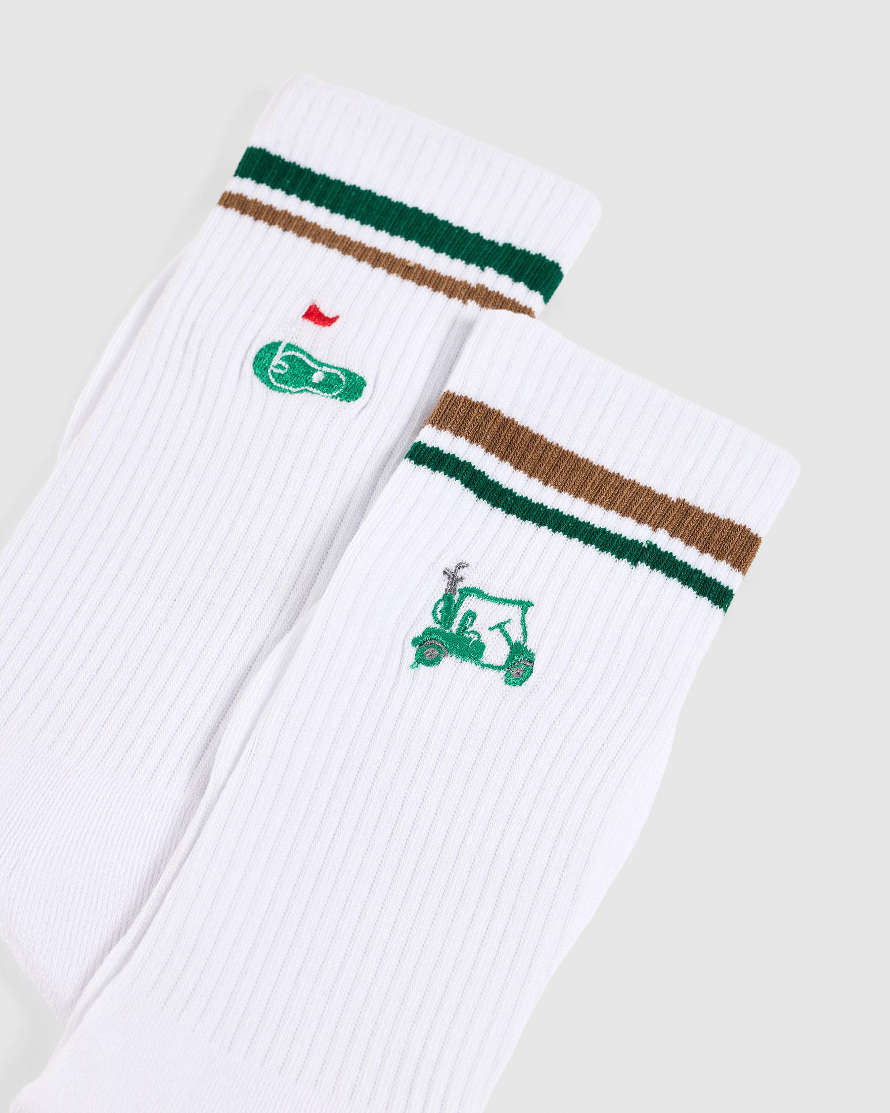 Shop FOOT-IES Blaze Sport Golf Sneaker Socks 2 Pack In White - Fast ...
