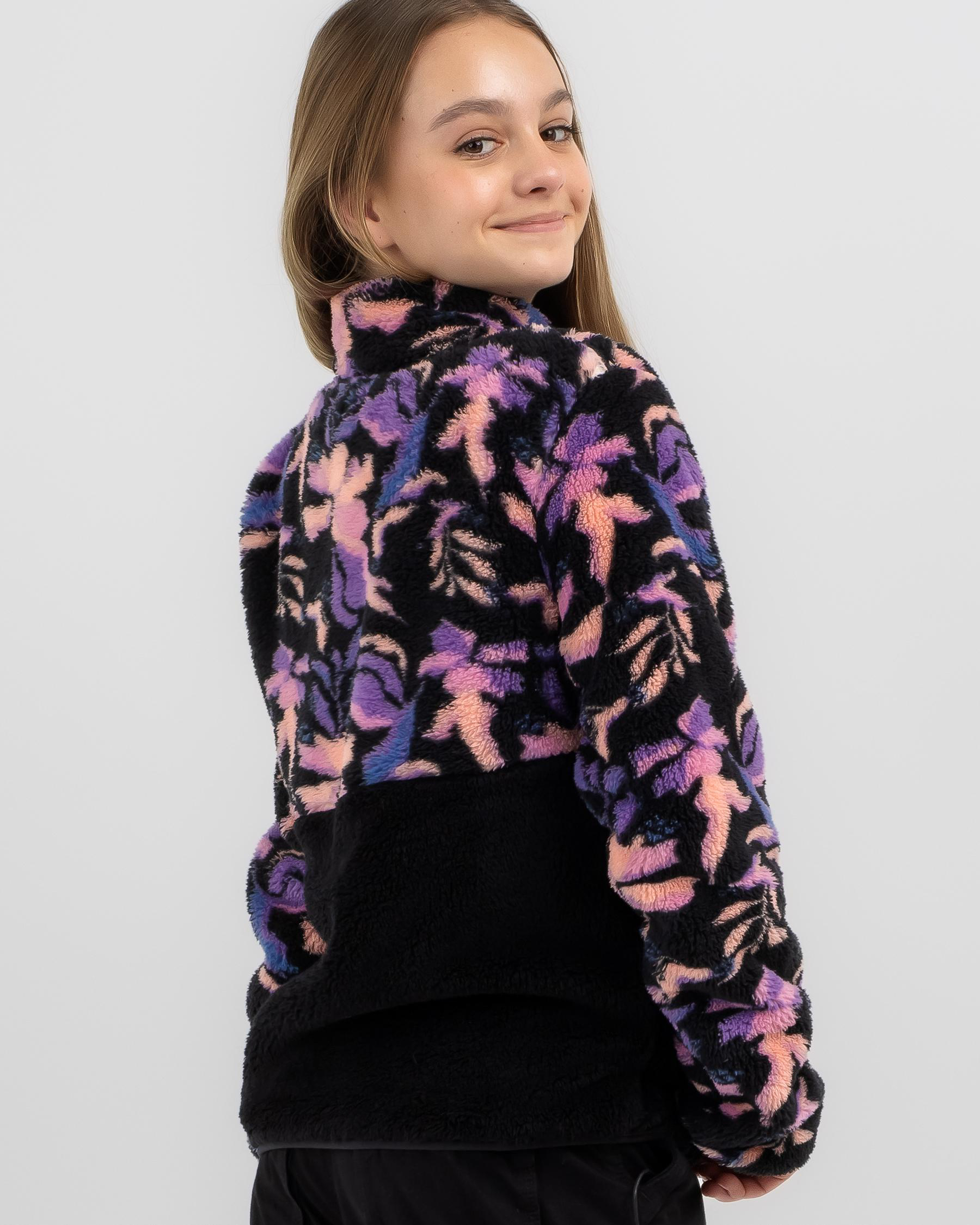 Shop Mooloola Girls' Harlow Polar Fleece In Purple/black - Fast ...