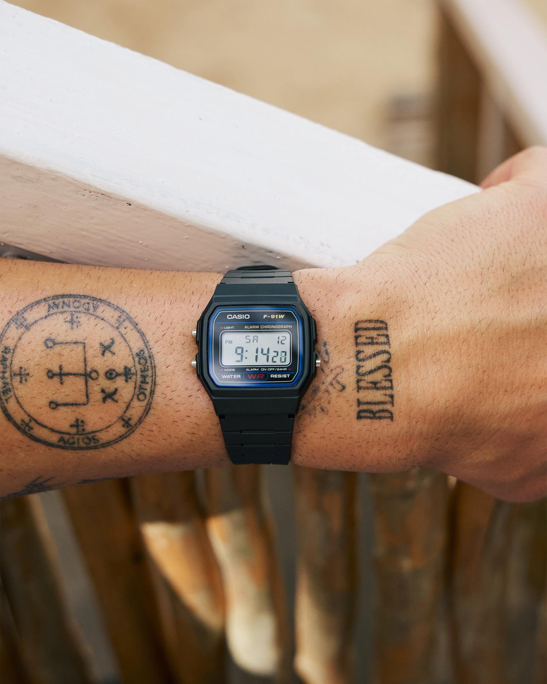 Shop Casio F91W-1 Basic Vintage Watch In Black - Fast Shipping & Easy ...