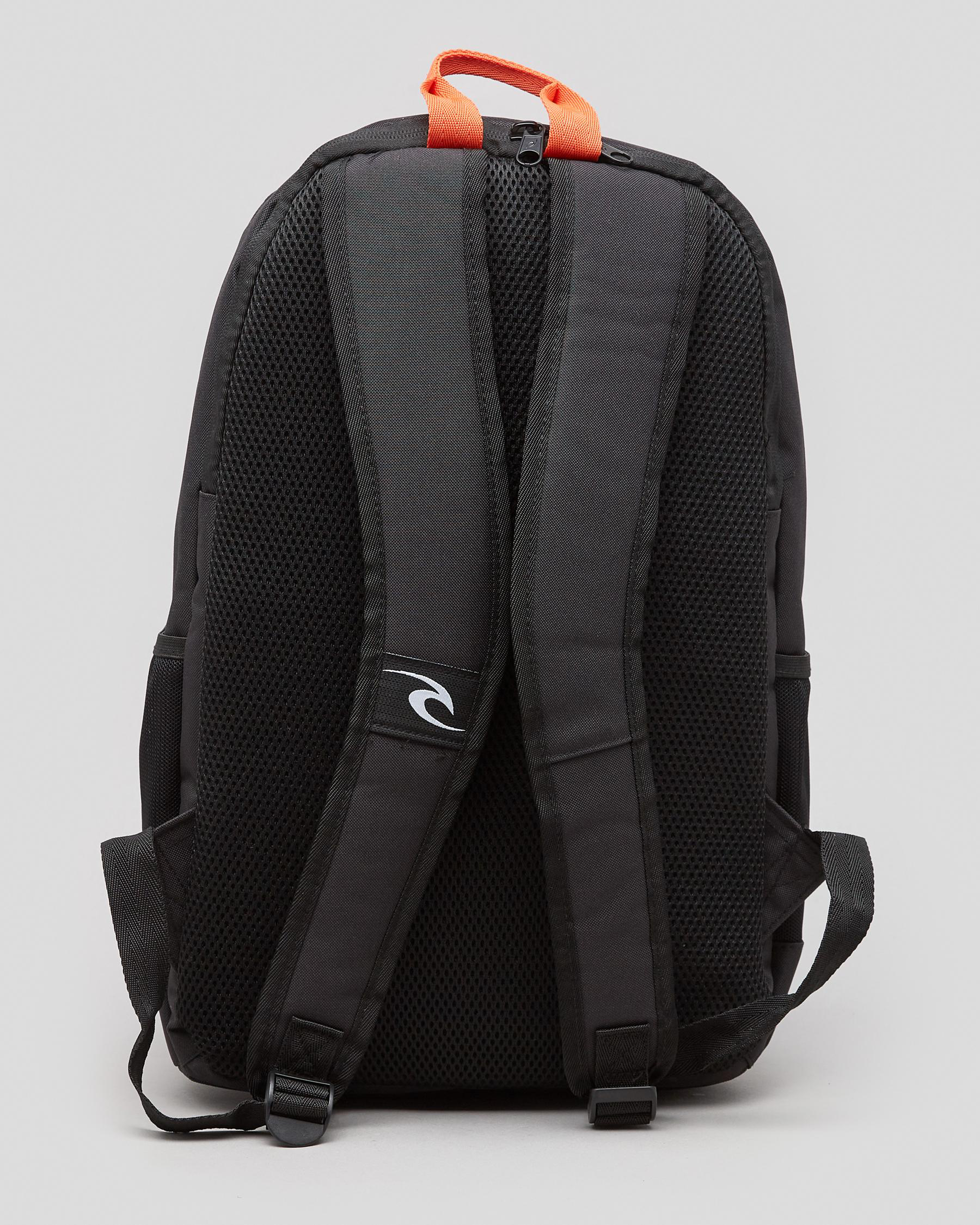 Shop Rip Curl Ozone 30L Combo Eco Backpack In Black/orange - Fast ...