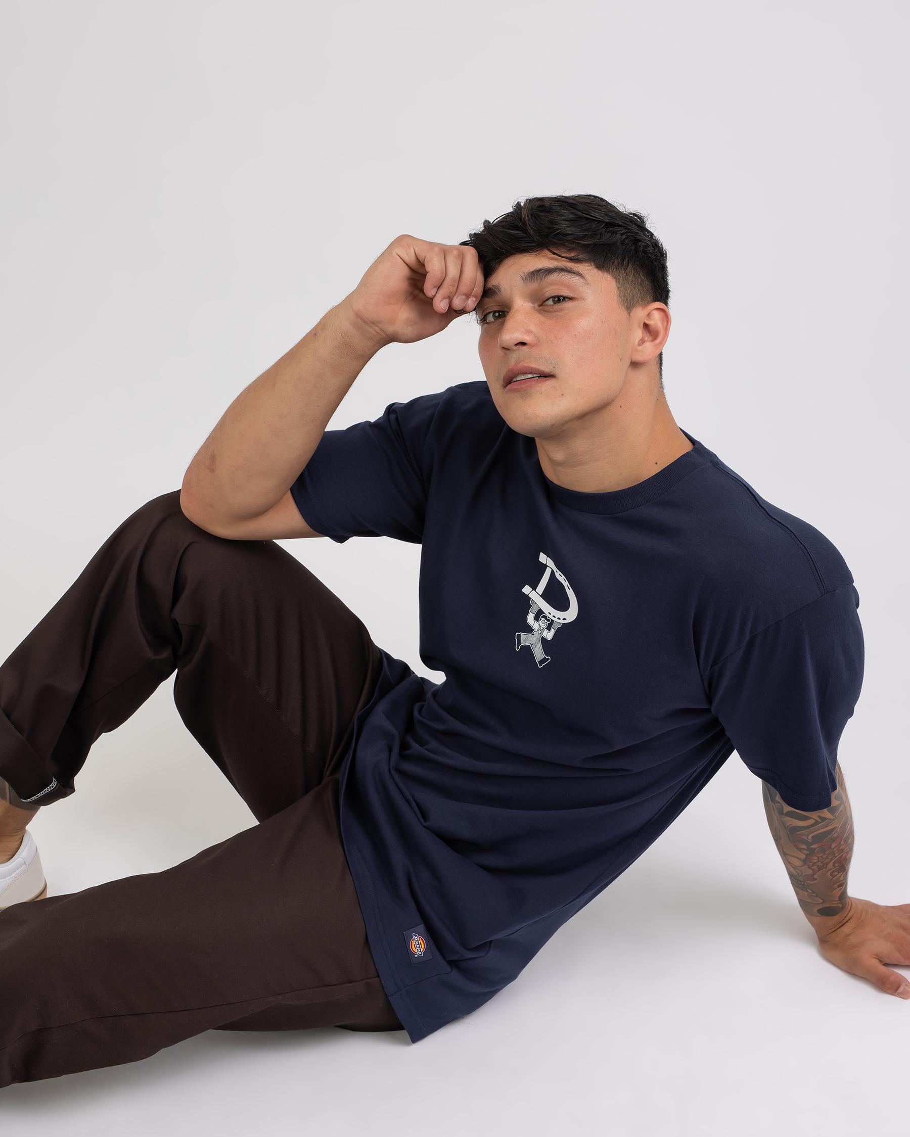 Shop Dickies Make Dat Work T-Shirt In Navy - Fast Shipping & Easy ...