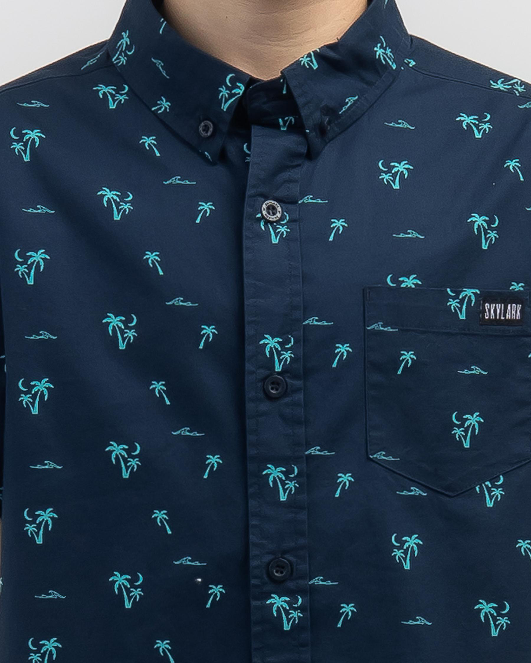 Shop Skylark Boys' Quartermaster Short Sleeve Shirt In Navy - Fast ...