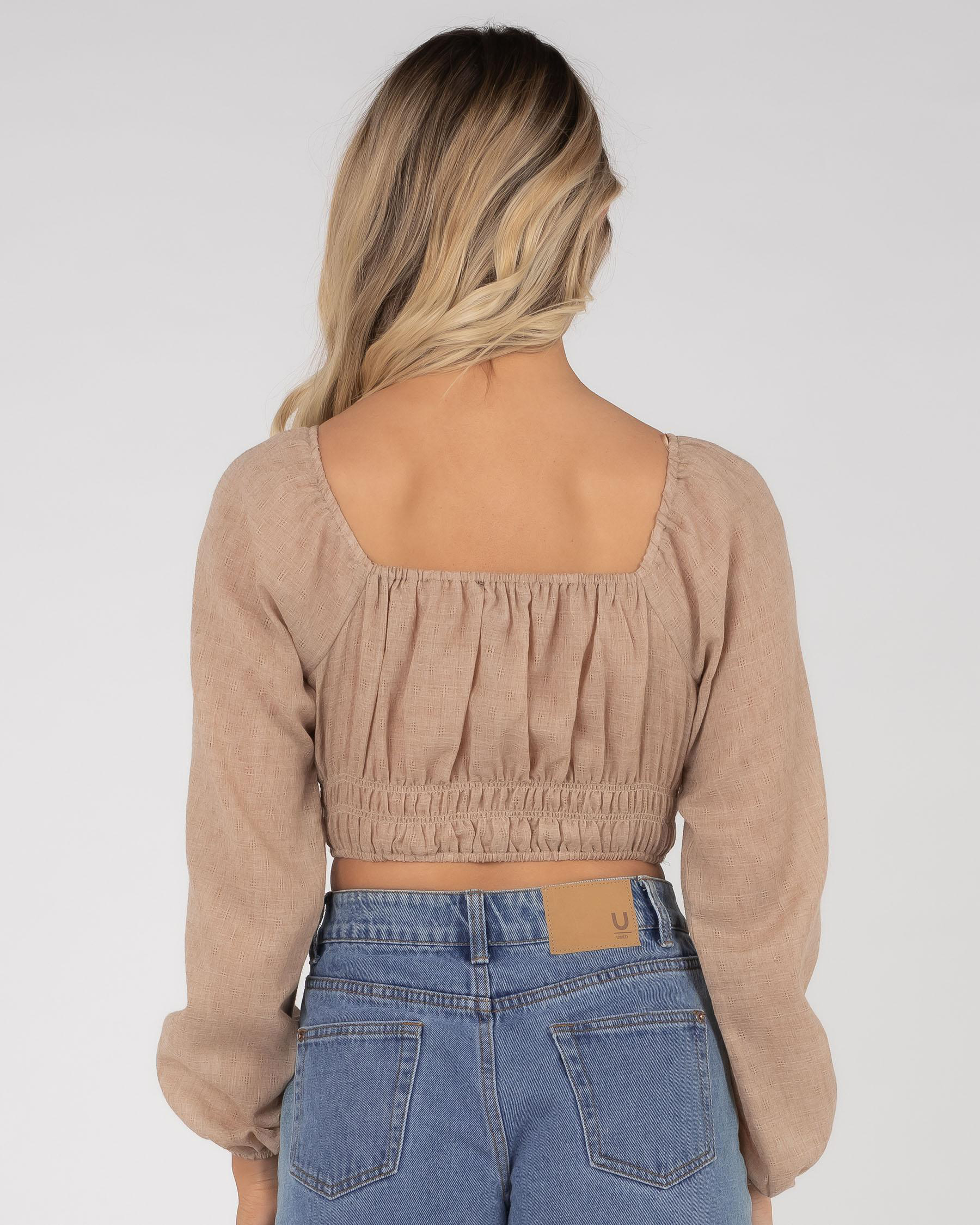 Shop Mooloola Spectrum Top In Sand - Fast Shipping & Easy Returns ...
