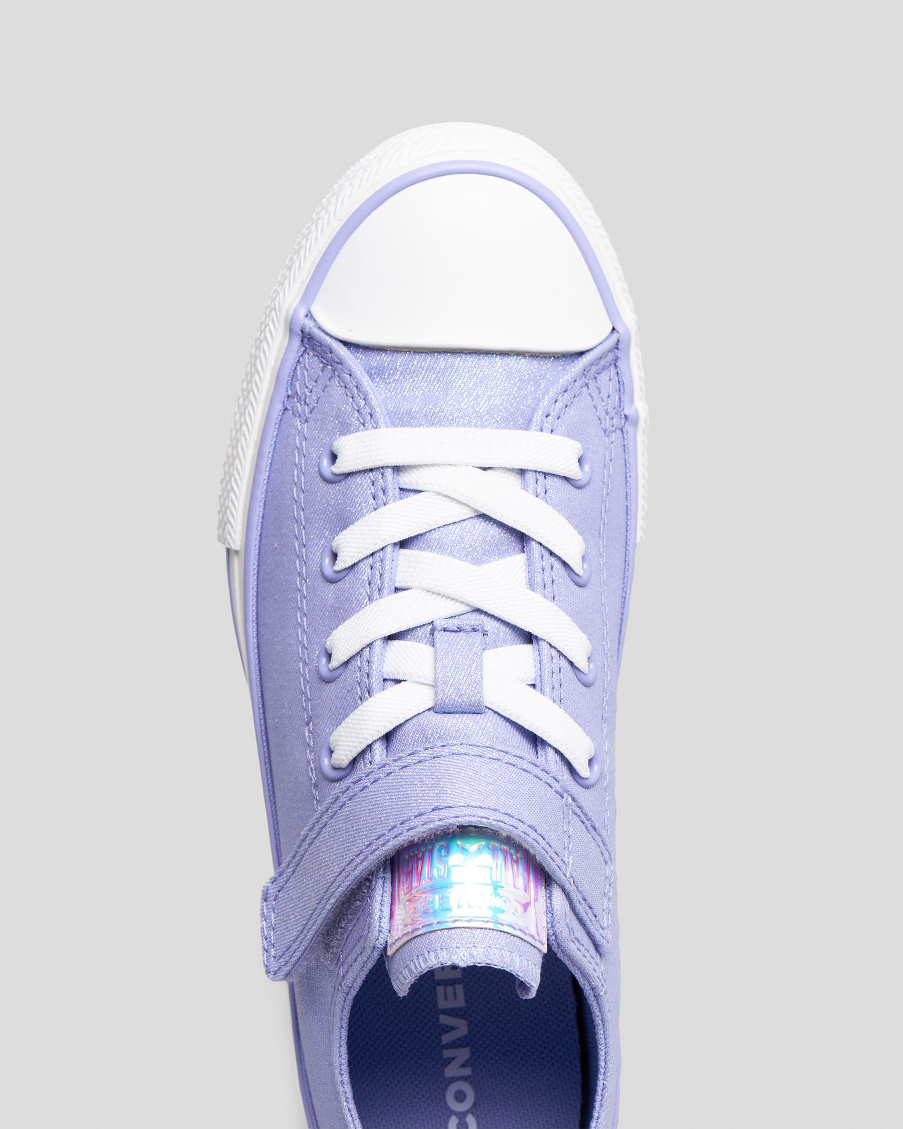 Shop Converse Girls' Chuck Taylor Glitter All Star Shoes In Ultraviolet ...