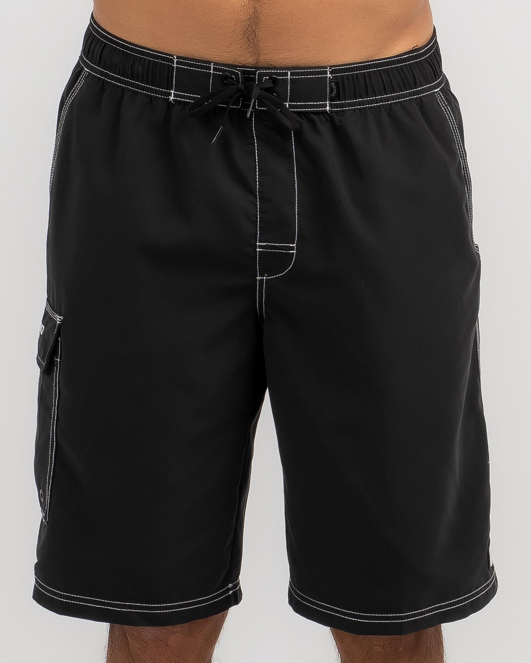 Shop Billabong Throw On Layback Board Shorts In Black - Fast Shipping ...