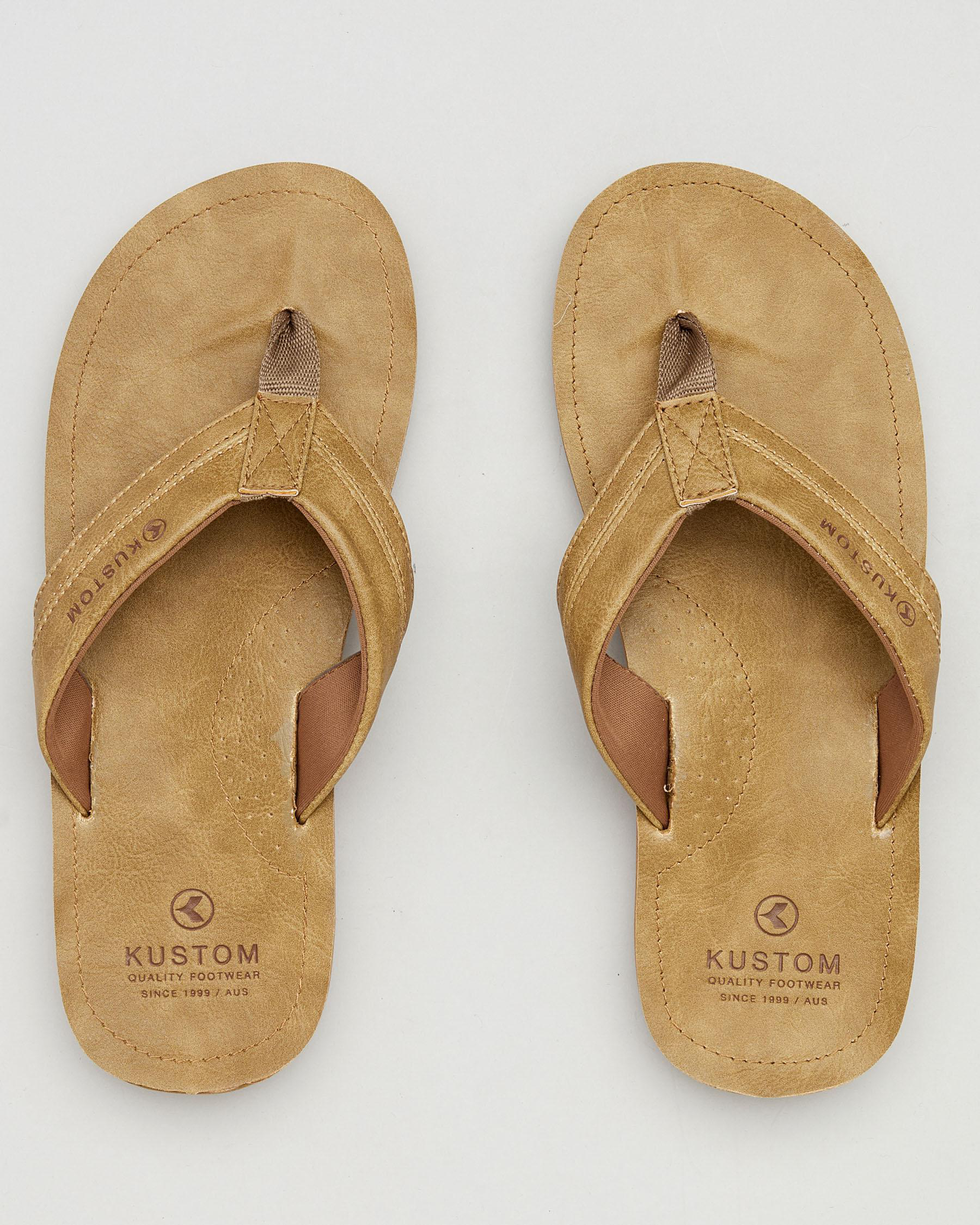 Shop Kustom Vego 2 Sandals In Tan - Fast Shipping & Easy Returns - City ...