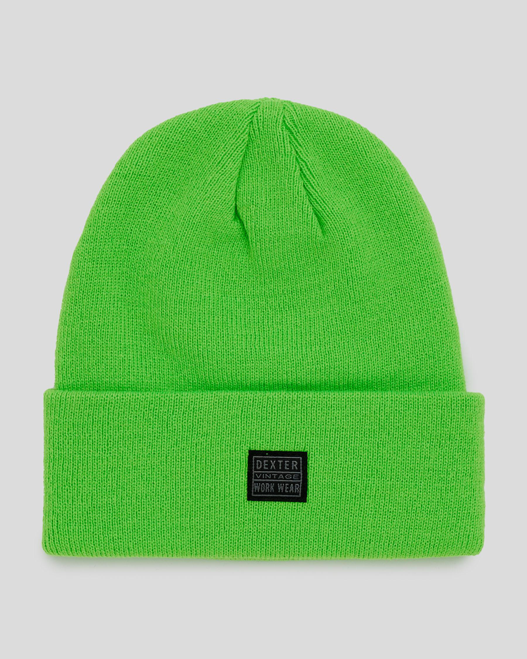Shop Dexter Masters Beanie In Fluro Green - Fast Shipping & Easy ...