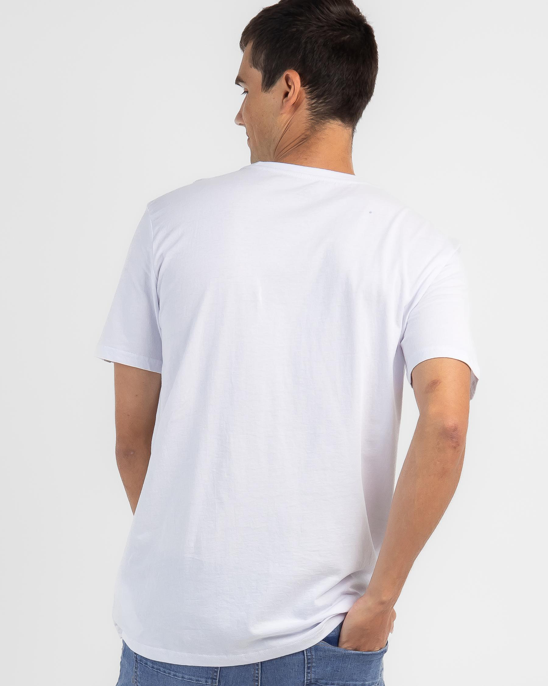 Shop Quiksilver Omni Check T-Shirt In White - Fast Shipping & Easy ...