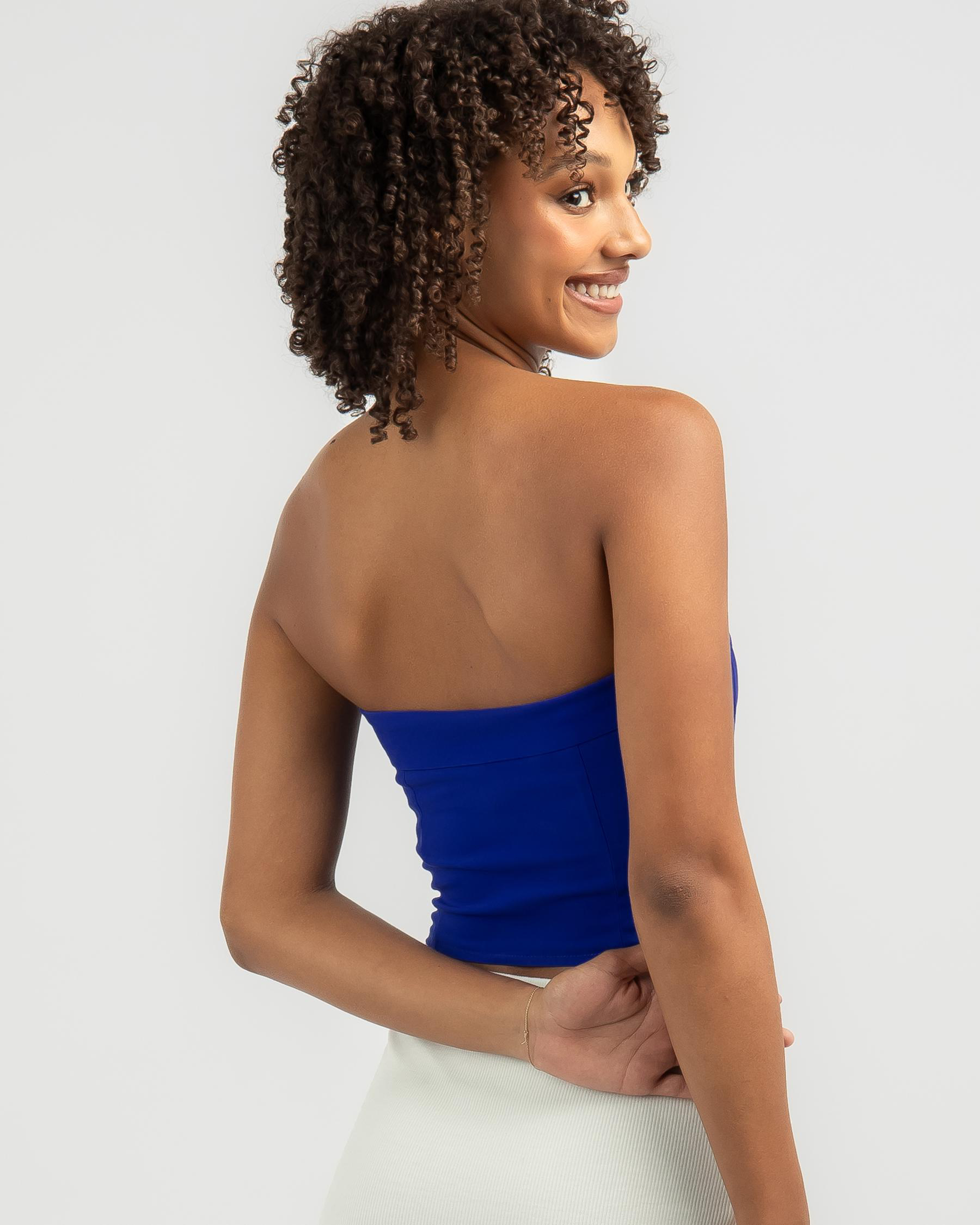 Shop Ava And Ever Miami Vice Corset Top In Sapphire - Fast Shipping ...