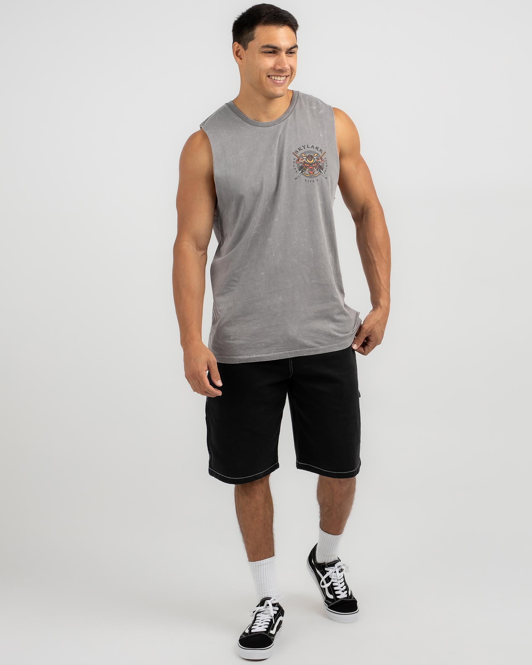 Skylark Warrior Muscle Tank In Lt Grey Acid - FREE* Shipping & Easy ...