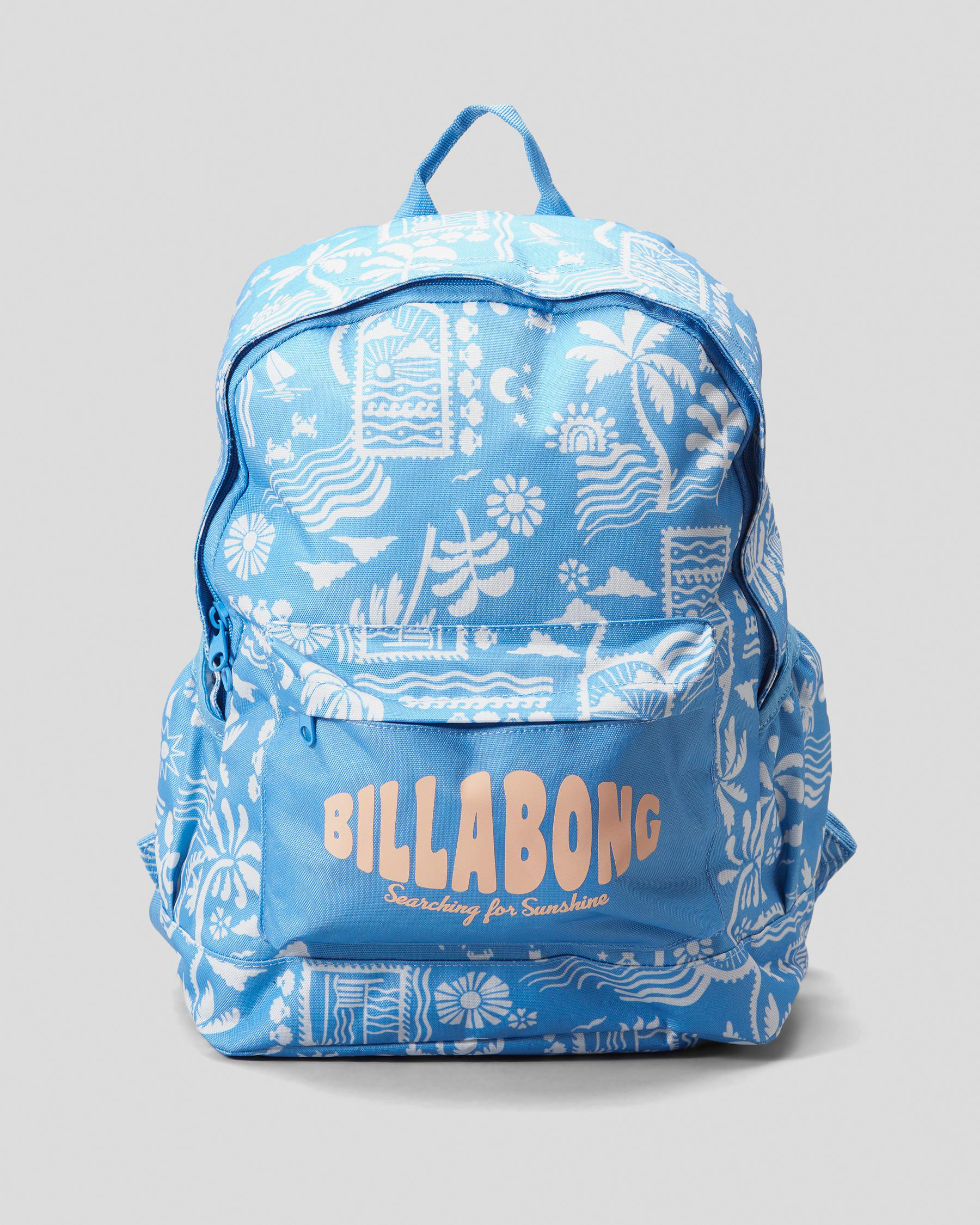 Shop Billabong Island Sun Tiki Backpack In Blue - Fast Shipping & Easy ...
