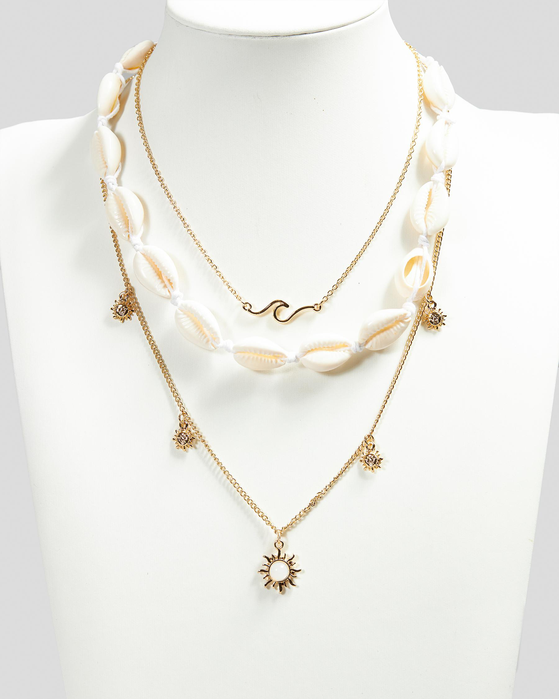 Shop Karyn In LA Ava Charm Necklace Pack In Gold - Fast Shipping & Easy ...