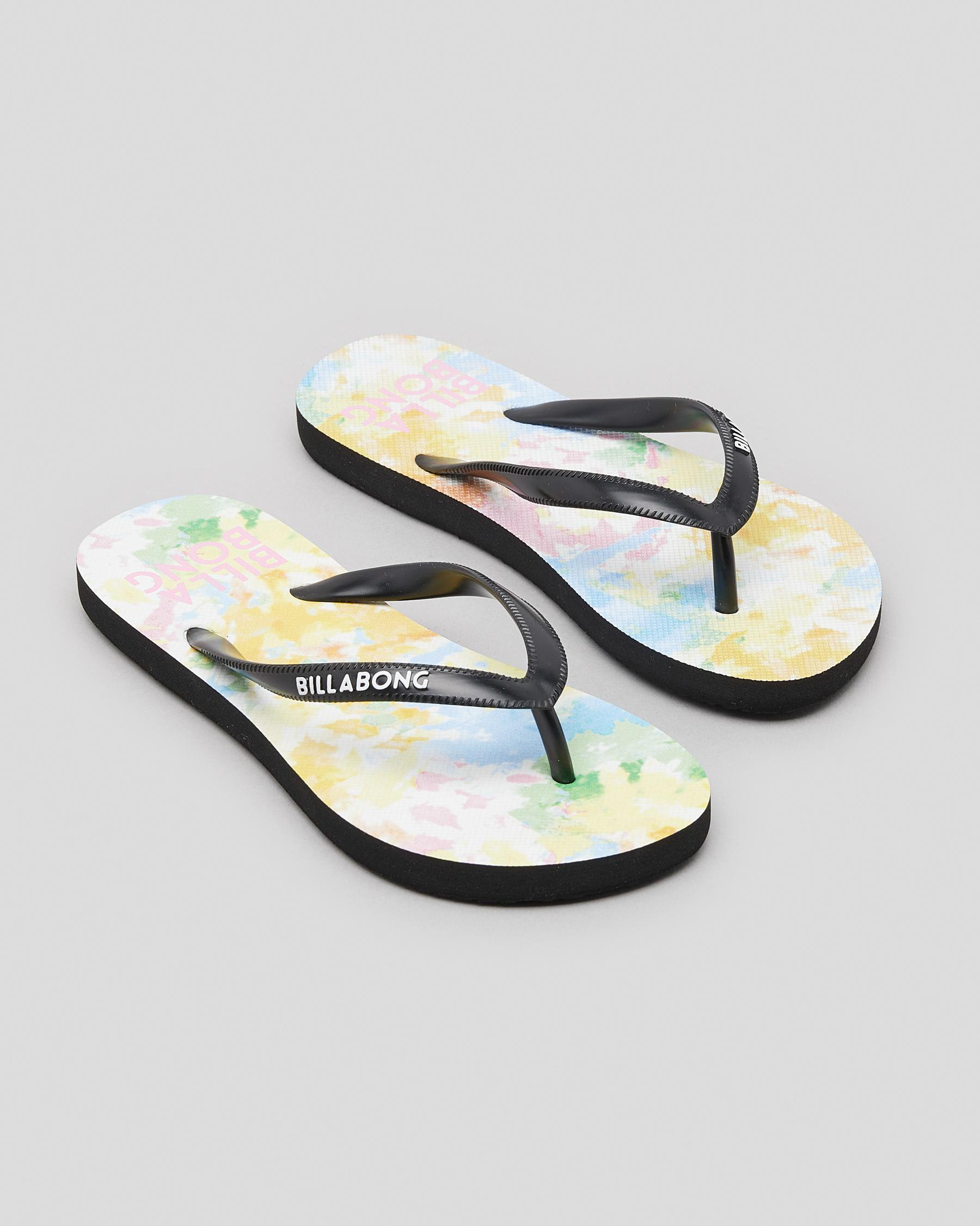 Shop Billabong Girls' Painted Rainbow Thongs In Rain Drop - Fast ...