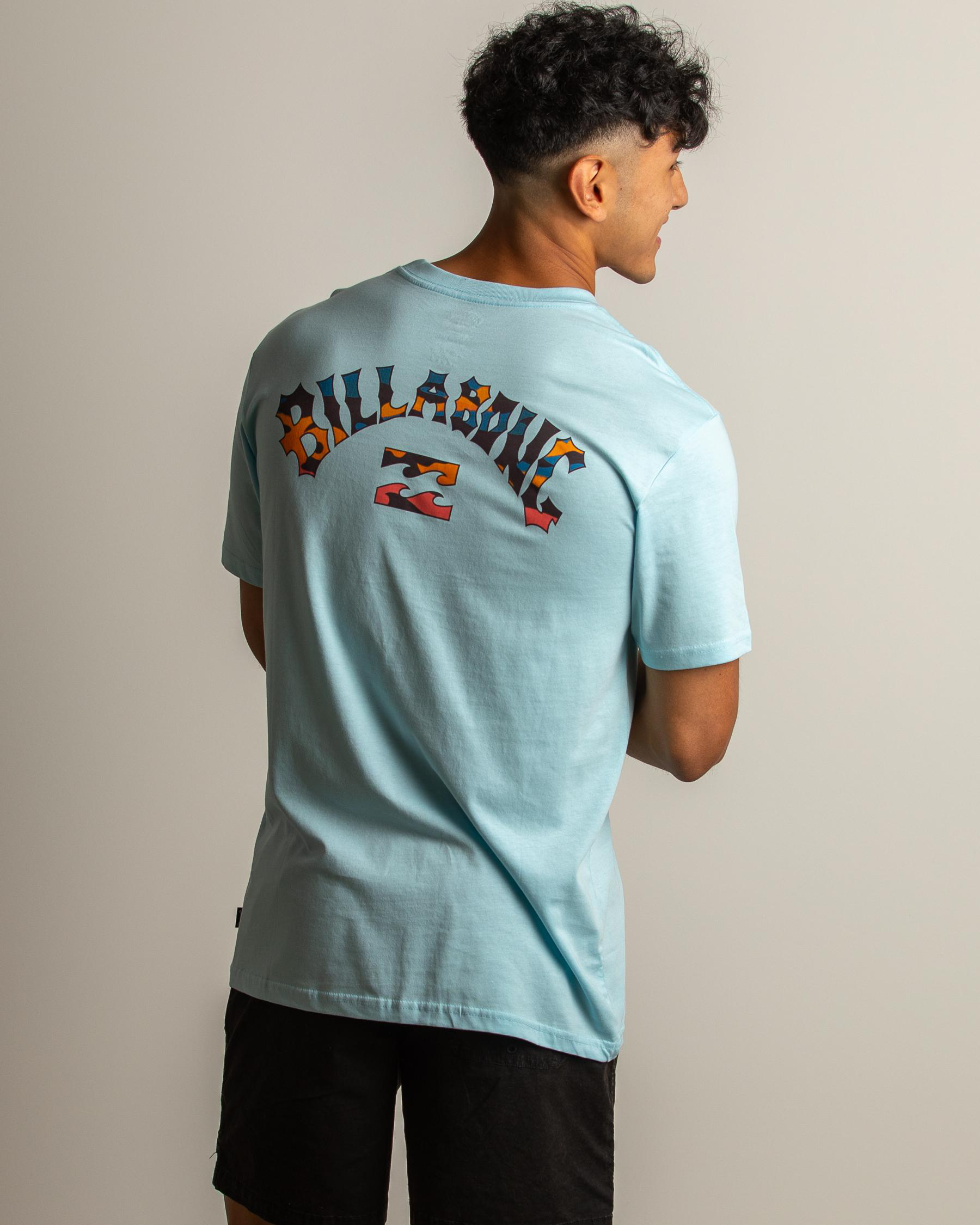 Shop Billabong Arch Fill T-Shirt In Coastal Blue - Fast Shipping & Easy ...