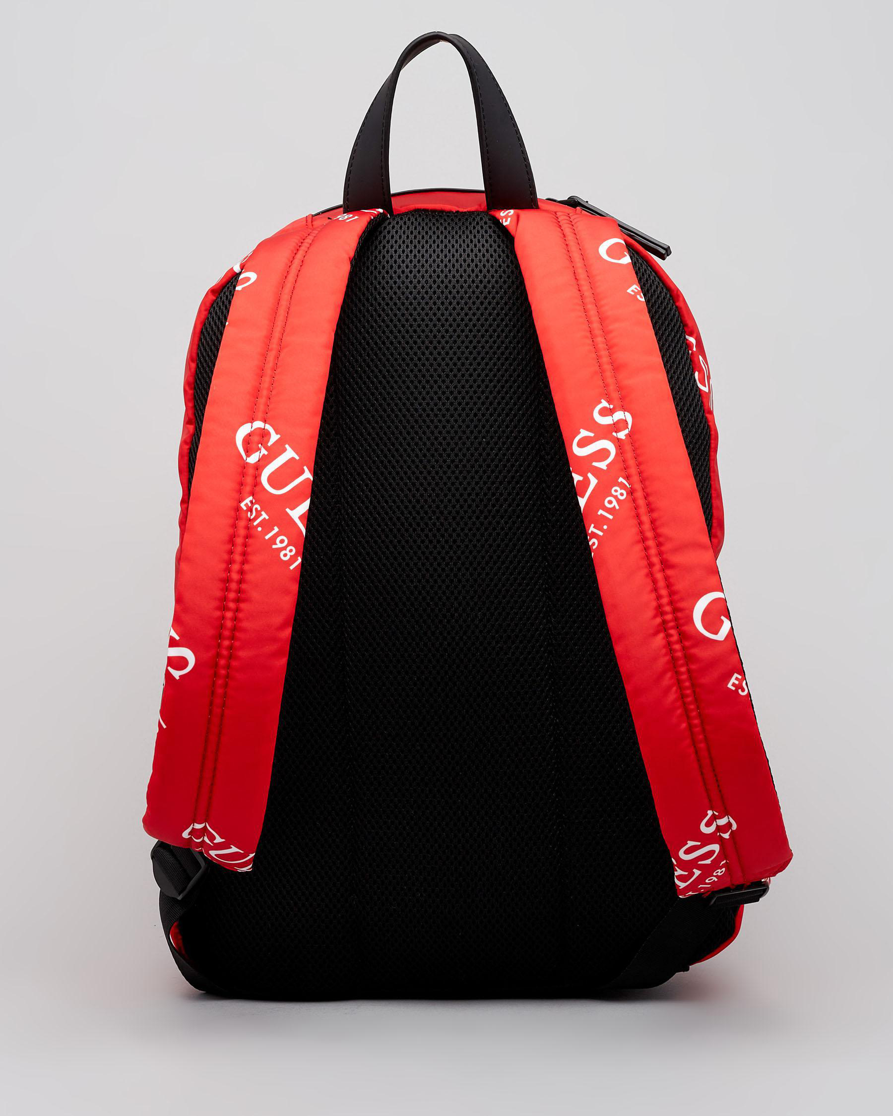 Shop GUESS Jeans Originals Backpack In Red - Fast Shipping & Easy ...