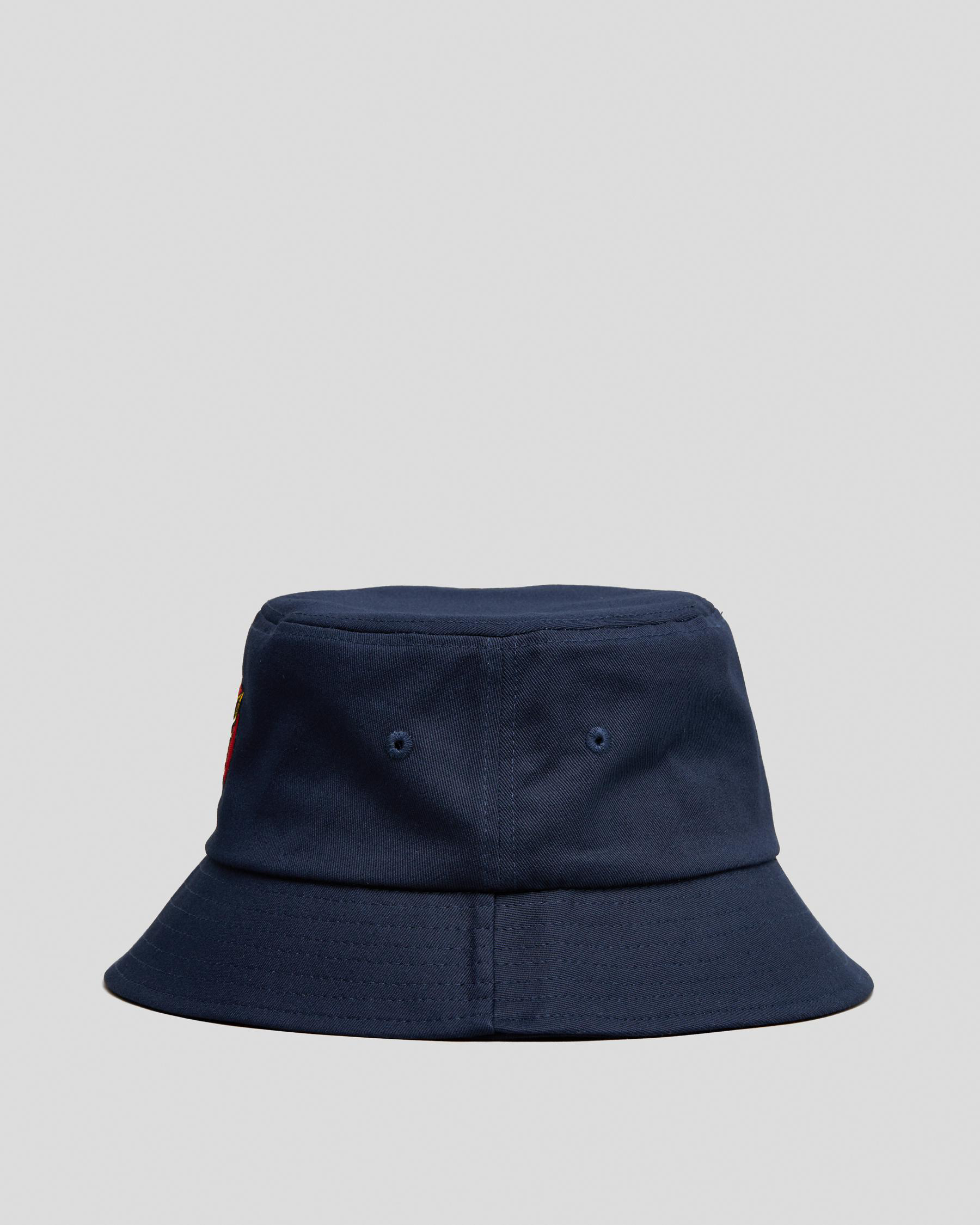 Shop Santa Cruz Classic Dot Patch Bucket Hat In Navy - Fast Shipping ...