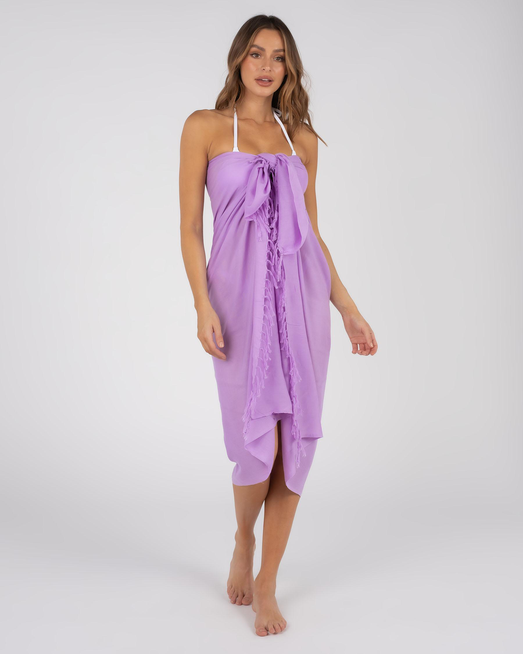 Shop Topanga Plain Sarong In Lilac - Fast Shipping & Easy Returns ...