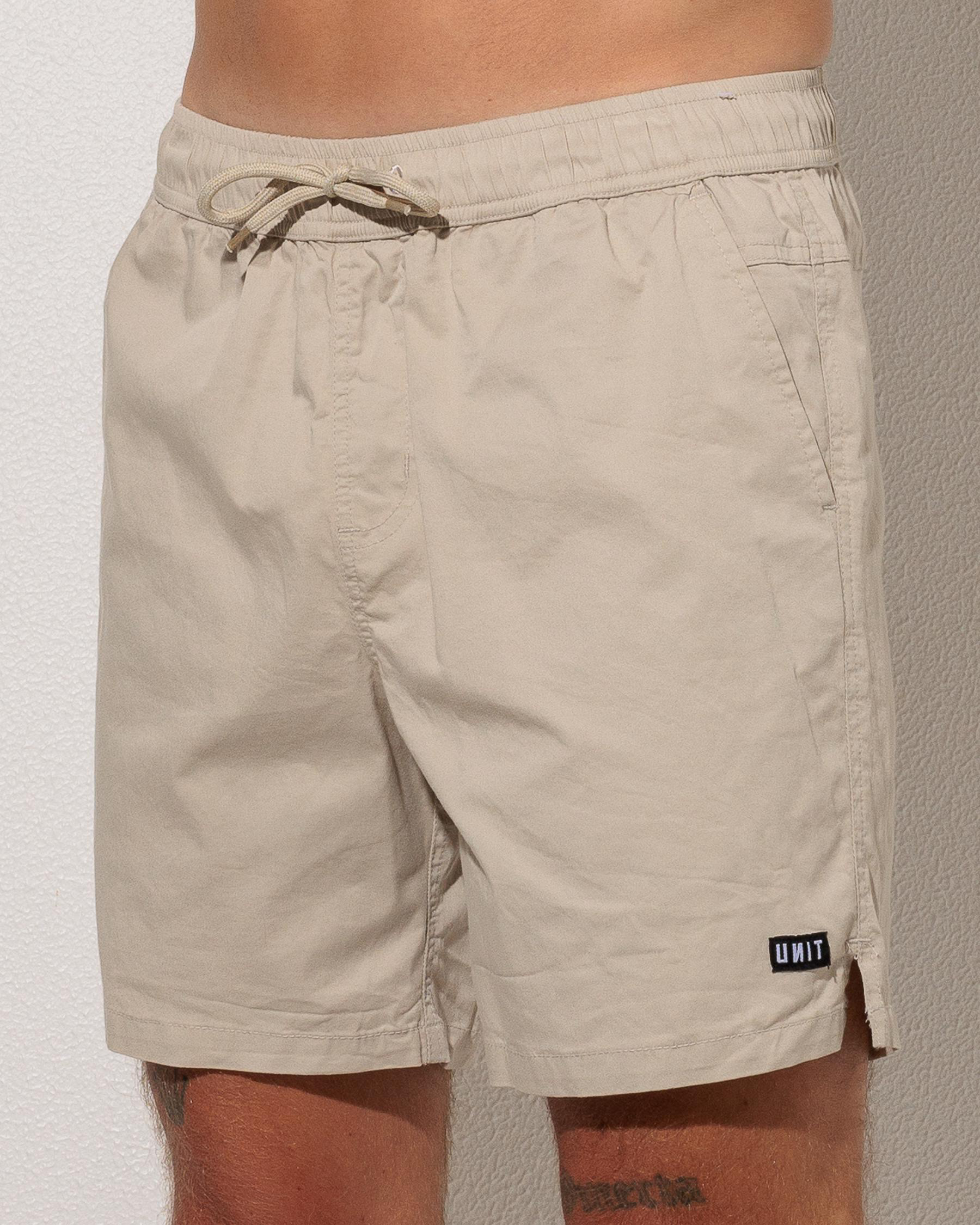 Shop Unit Core Elastic Shorts In Cement - Fast Shipping & Easy Returns ...