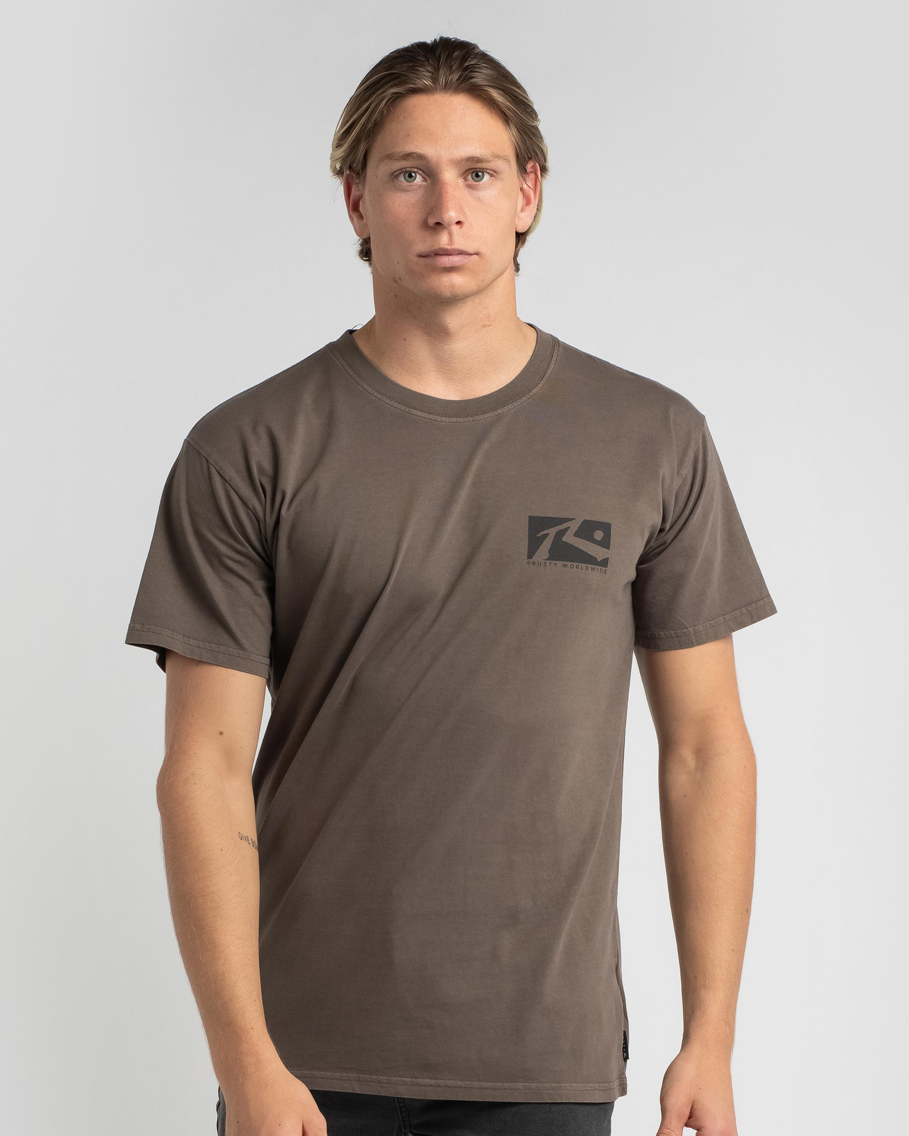 Shop Rusty Washed In T-Shirt In Falcon - Fast Shipping & Easy Returns ...