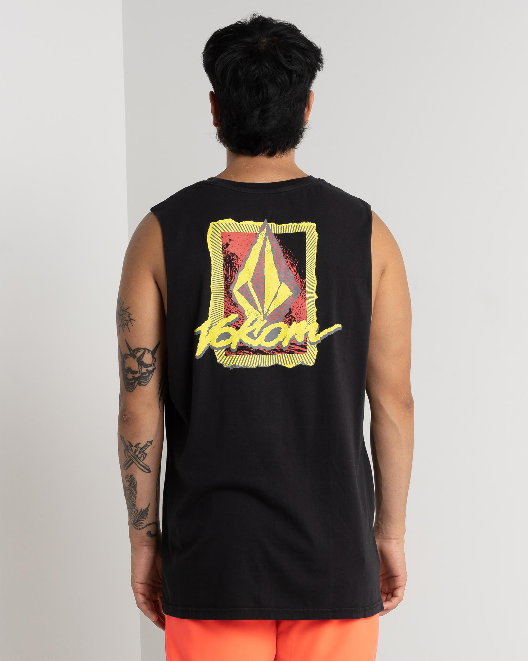 Shop Volcom Frothy Postcard Muscle Tank In Black - Fast Shipping & Easy ...