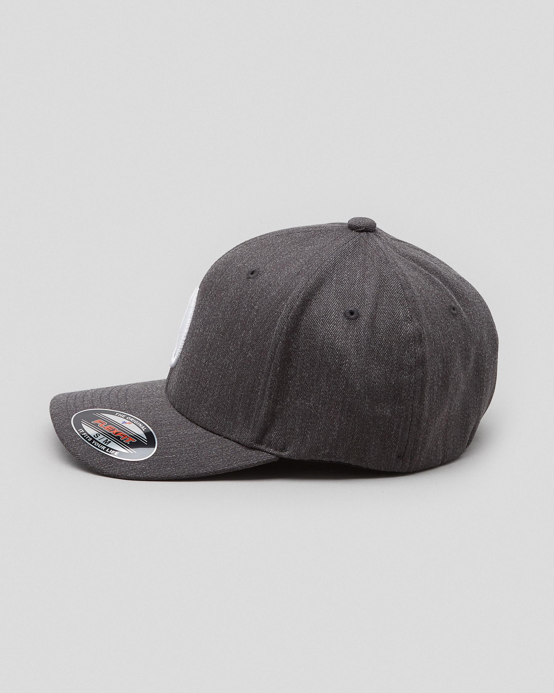 Shop Nixon Deep Down Flexfit Cap In Black Heather/ White - Fast ...