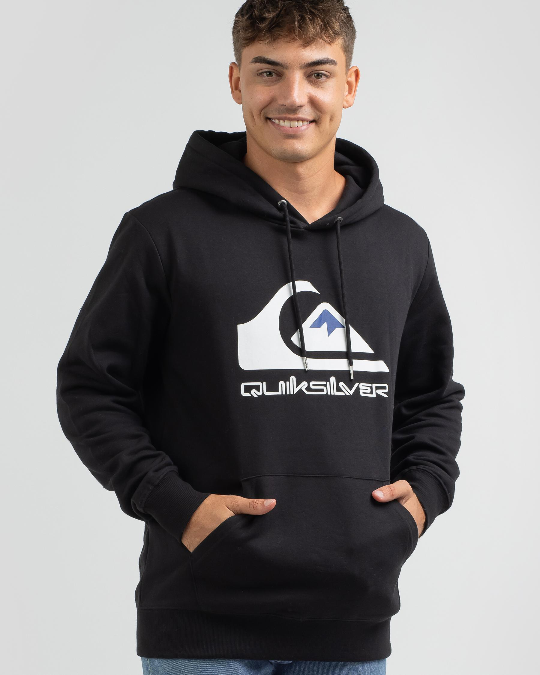 Shop Quiksilver Big Logo Hoodie In Black - Fast Shipping & Easy Returns ...