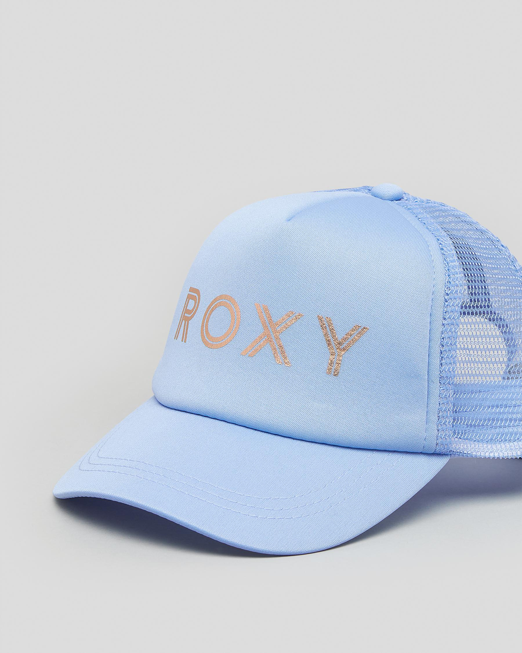 Shop Roxy Girls' Reggae Town Trucker Cap In Allure - Fast Shipping ...