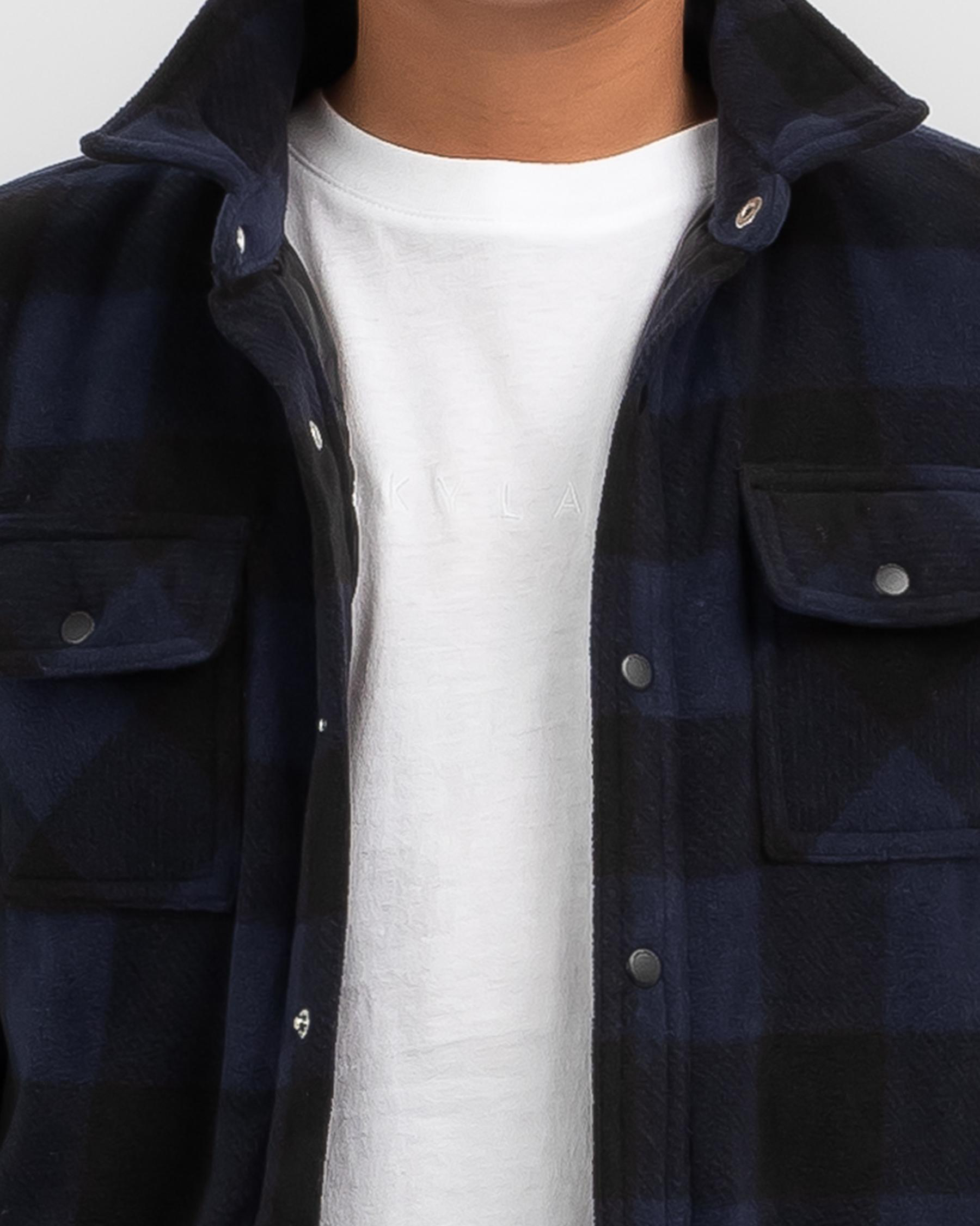 Shop Volcom Boys' Bowered Fleece Jacket In Navy - Fast Shipping & Easy ...