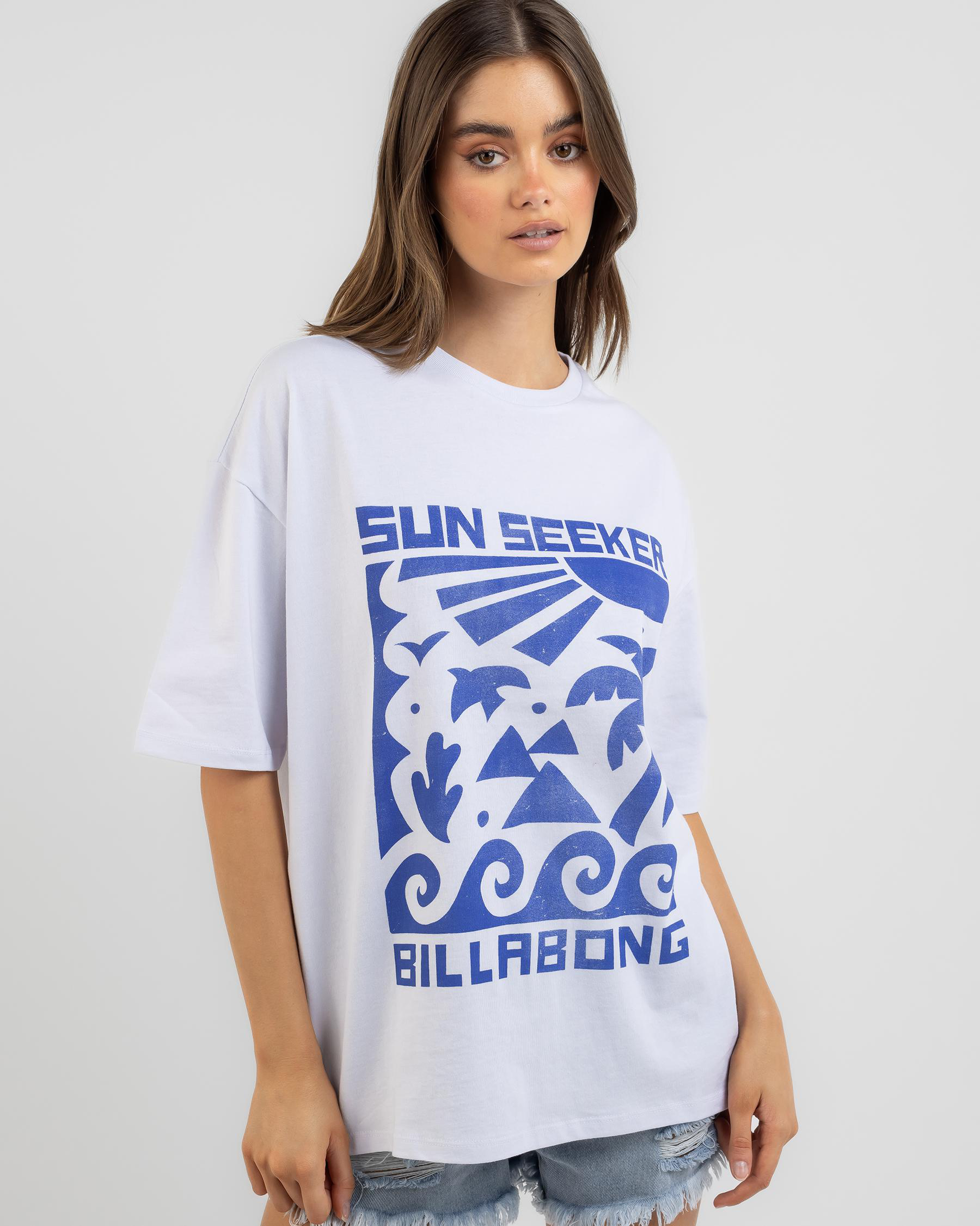 Shop Billabong Sun Seeker T-Shirt In White - Fast Shipping & Easy ...