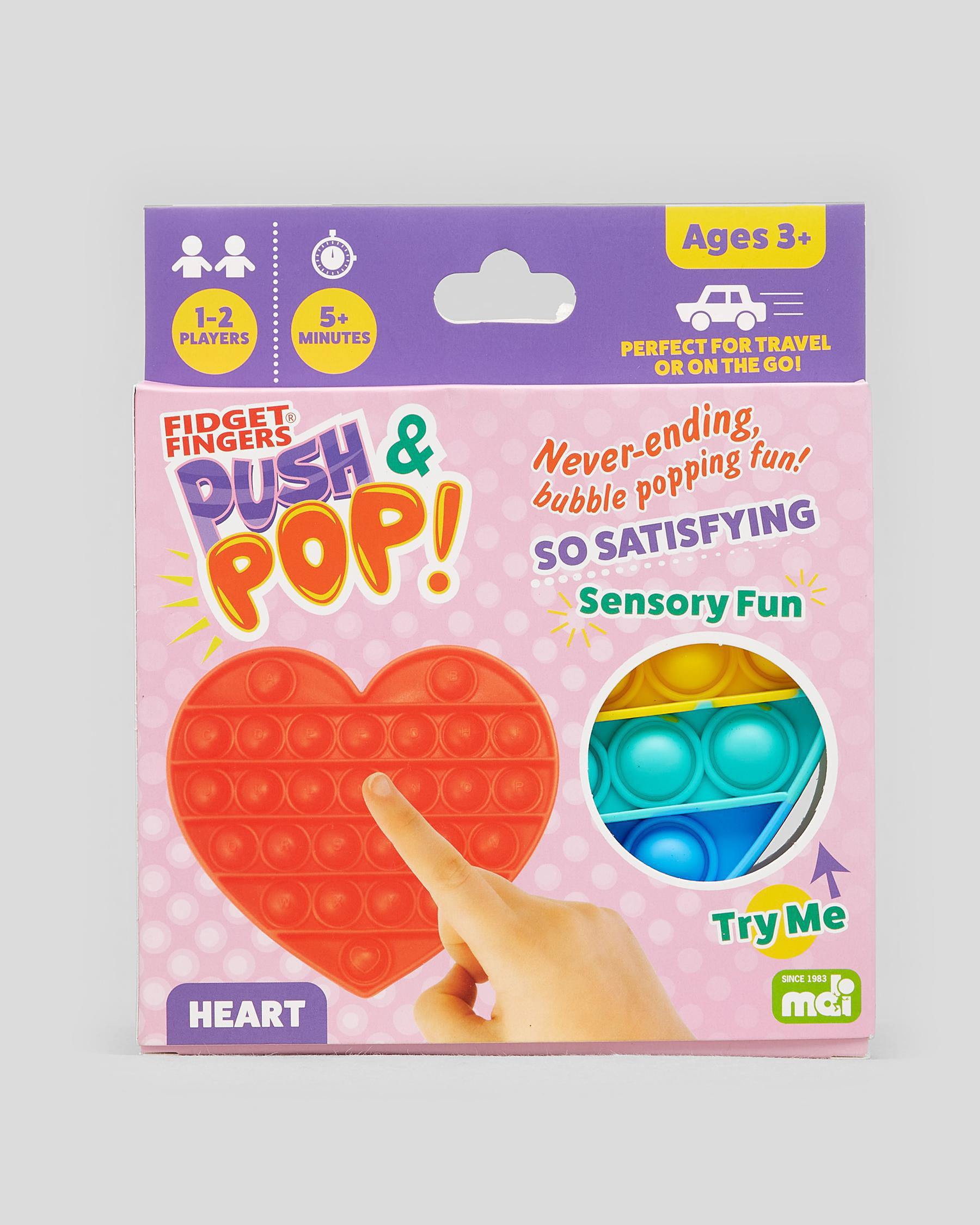 Shop Get It Now Push and Pop Heart In Rainbow - Fast Shipping & Easy ...