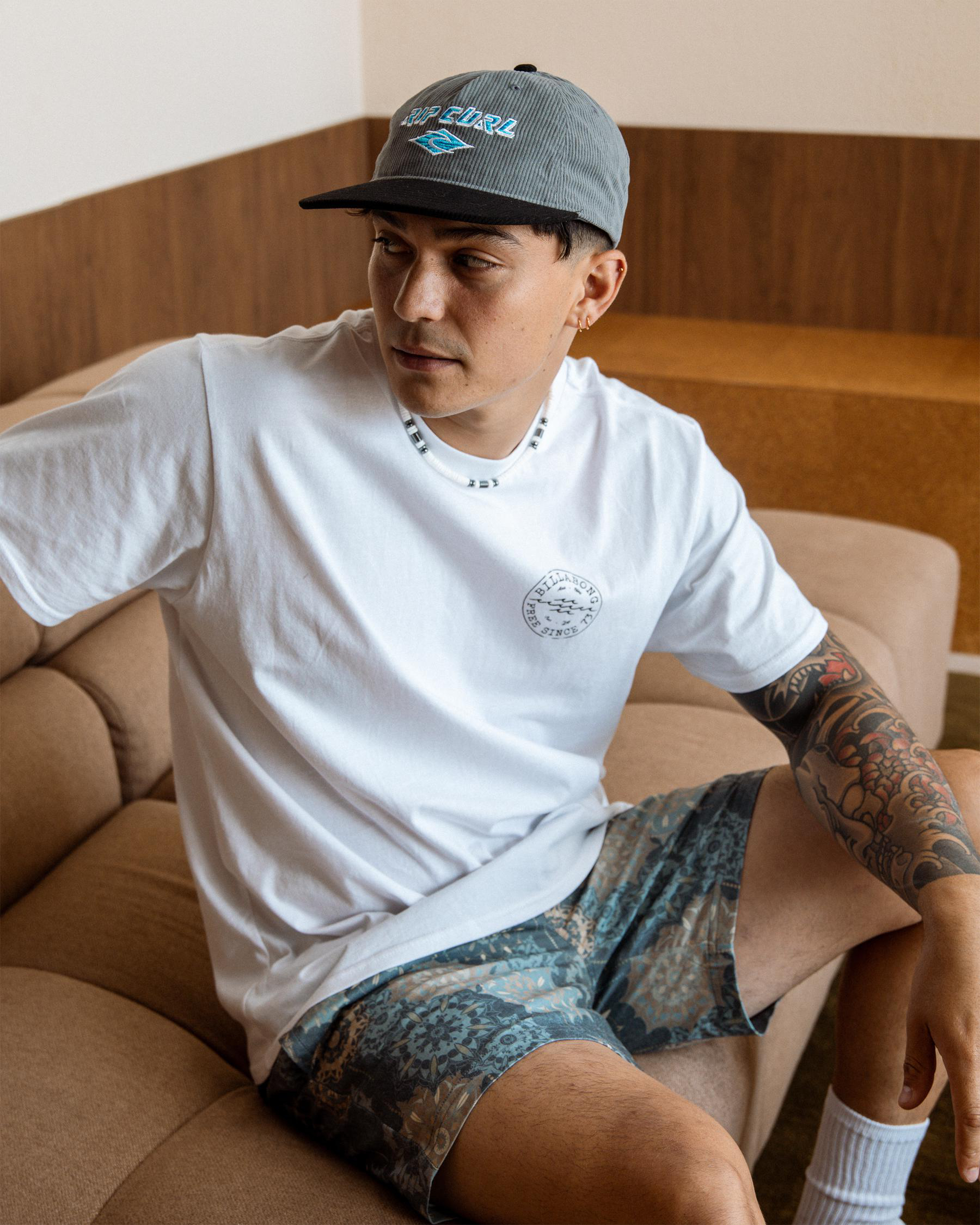 Shop Rip Curl Diamond Adjust Cap In Vintage Black - Fast Shipping ...