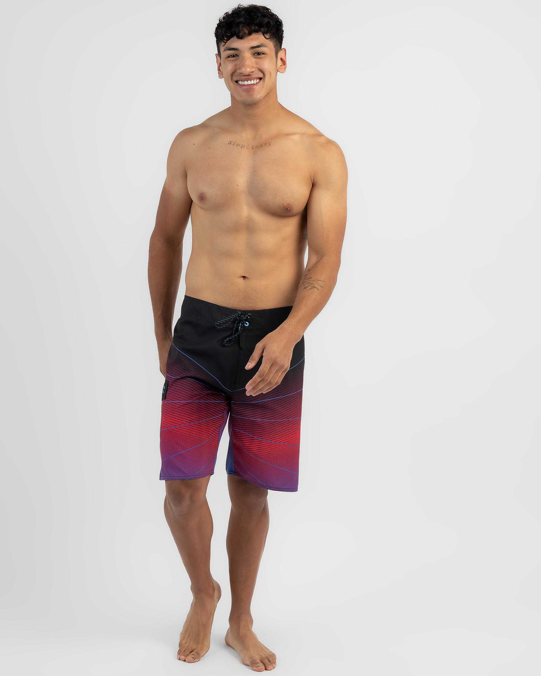 Shop Billabong Volts OG Board Shorts In Neo Red - Fast Shipping & Easy ...