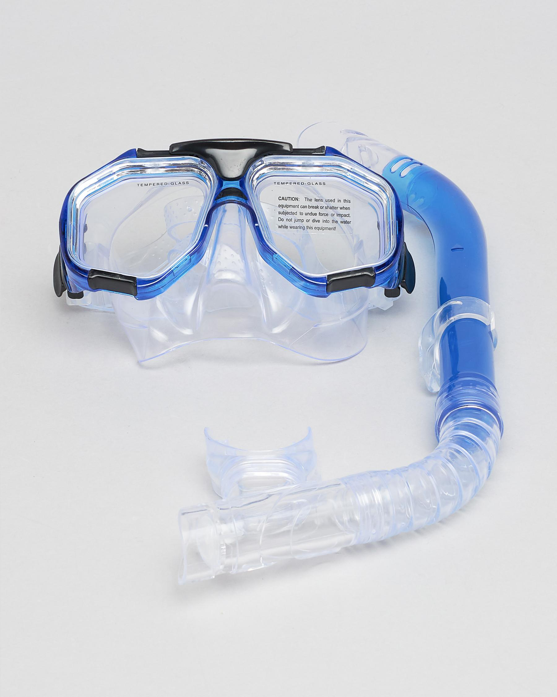 Land & Sea Sports Dunk Island Mask & Snorkel Set In Blue - FREE* Shipping & Easy Returns - City ...