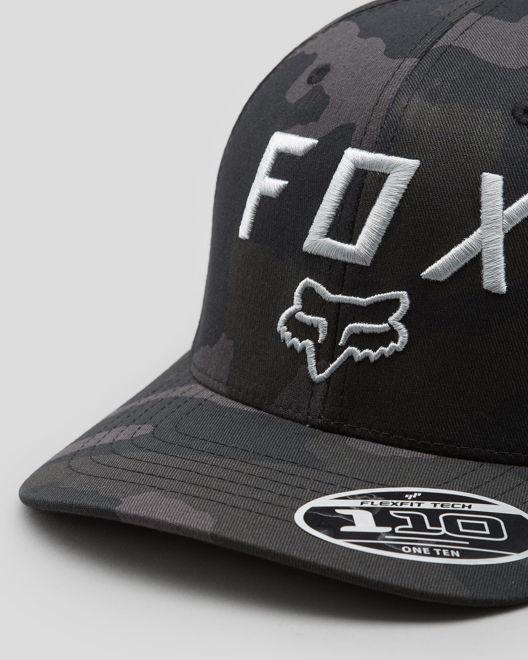Shop Fox Legacy Moth 110 Cap In Black/ Camo - Fast Shipping & Easy ...