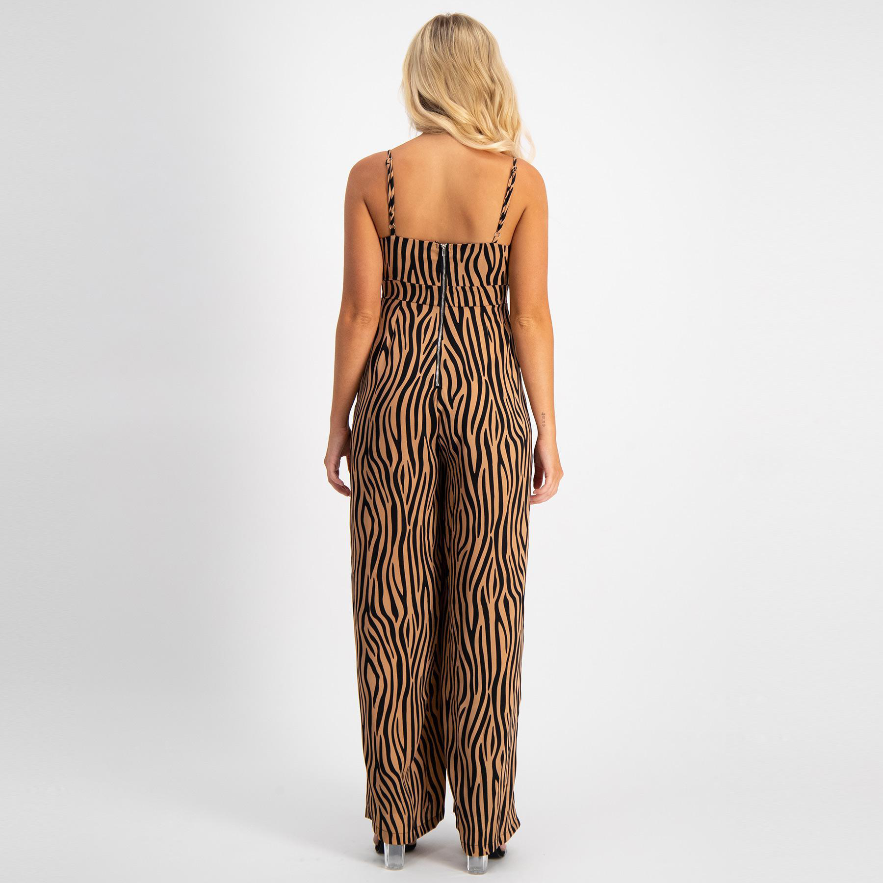 Shop Ava And Ever Hamidi Jumpsuit In Zebra - Fast Shipping & Easy ...
