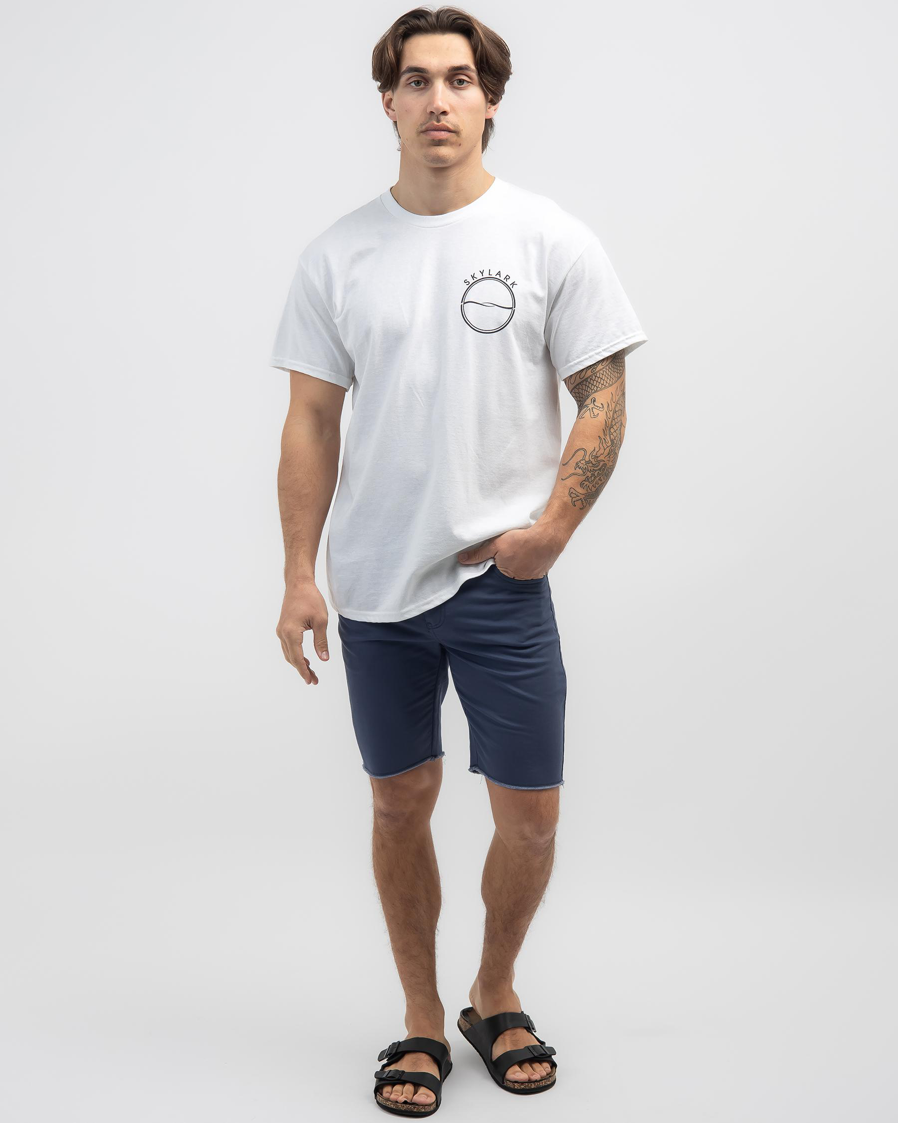 Shop Skylark Direction Walk Shorts In Slate Blue - Fast Shipping & Easy ...