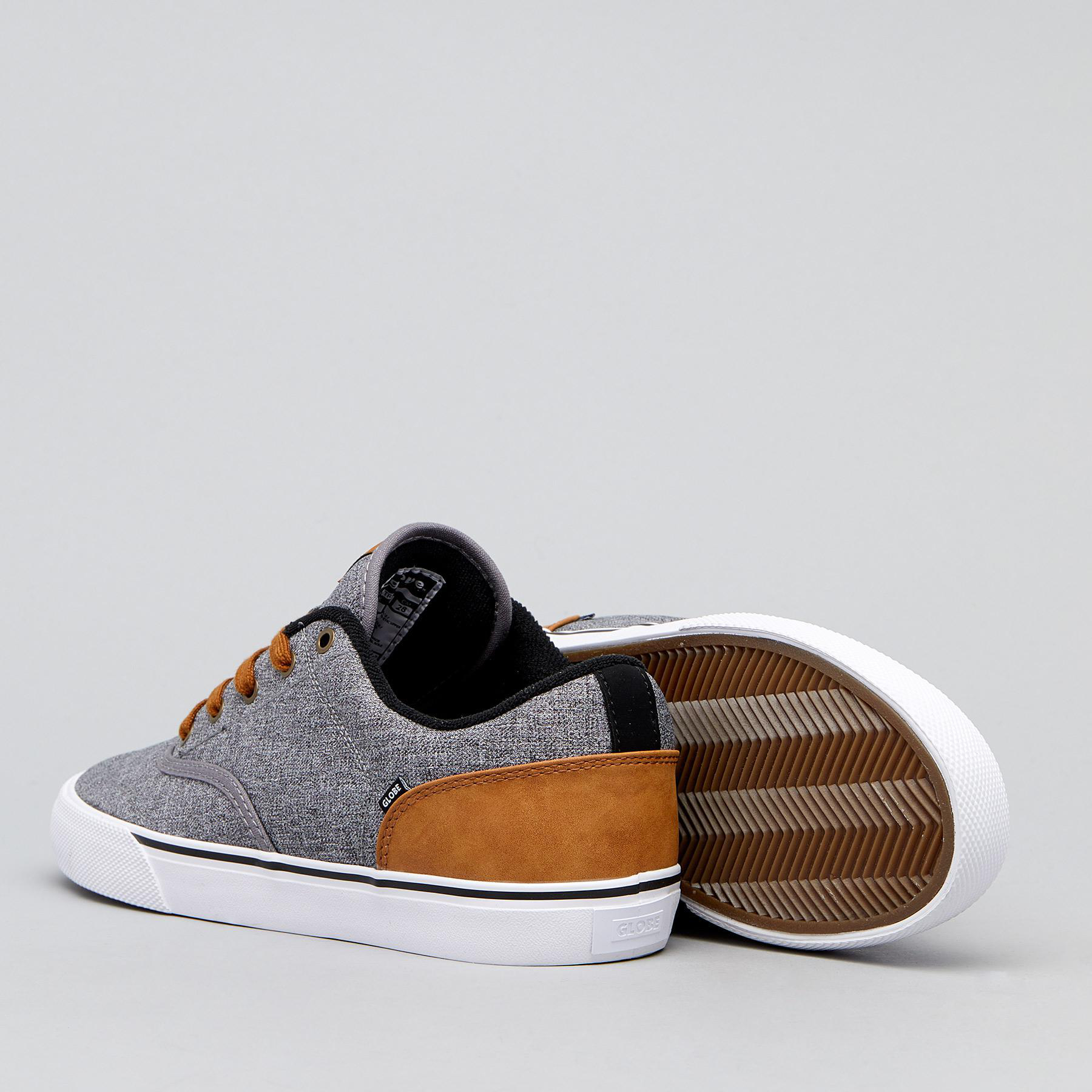 Shop Globe Tribe Shoes In Grey Chambray/brown Mock - Fast Shipping ...