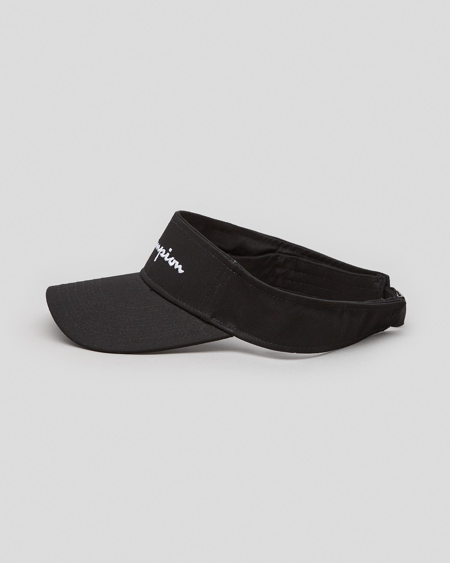 Shop Champion Logo Visor In Black - Fast Shipping & Easy Returns - City ...