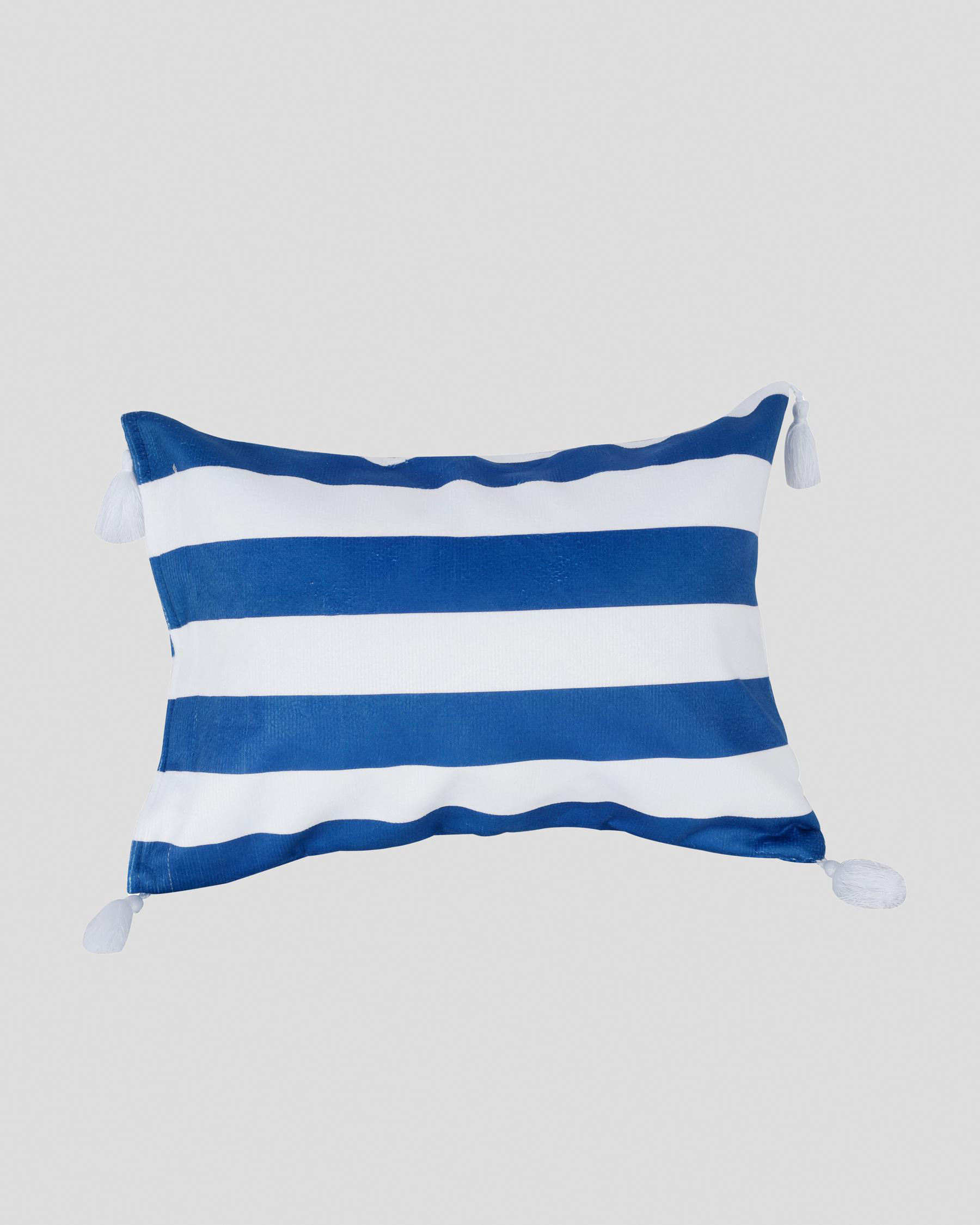 Shop Get It Now Hampton Stripe Inflatable Beach Pillow In Navy/white ...