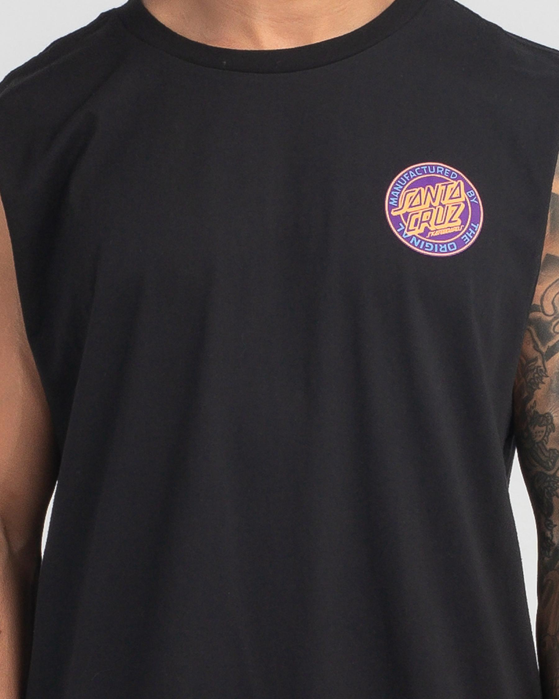 Shop Santa Cruz MFG Dot Muscle Tank In Black - Fast Shipping & Easy ...