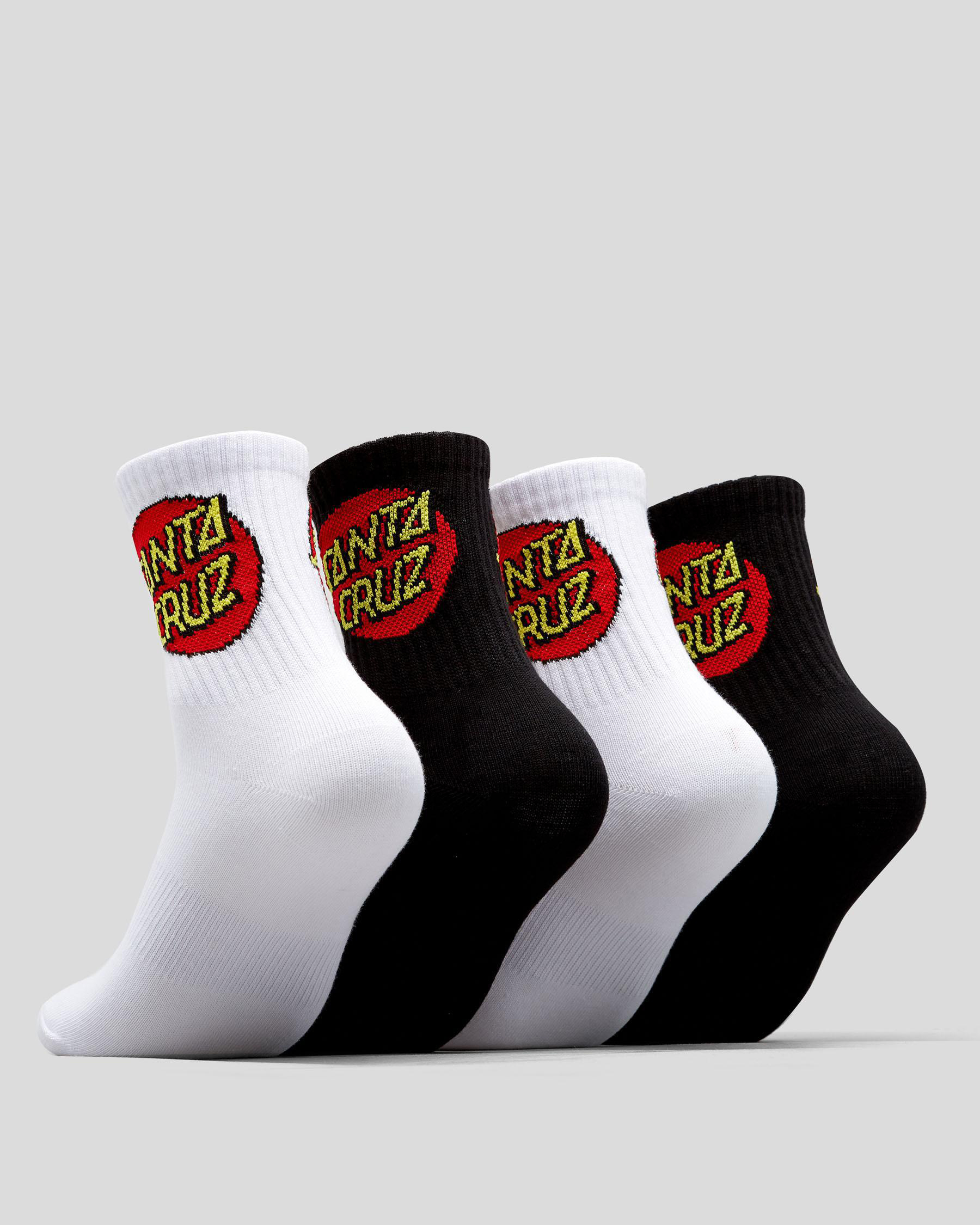 Shop Santa Cruz Womens Short Cruz Dot Sock Pack In Multi - Fast ...