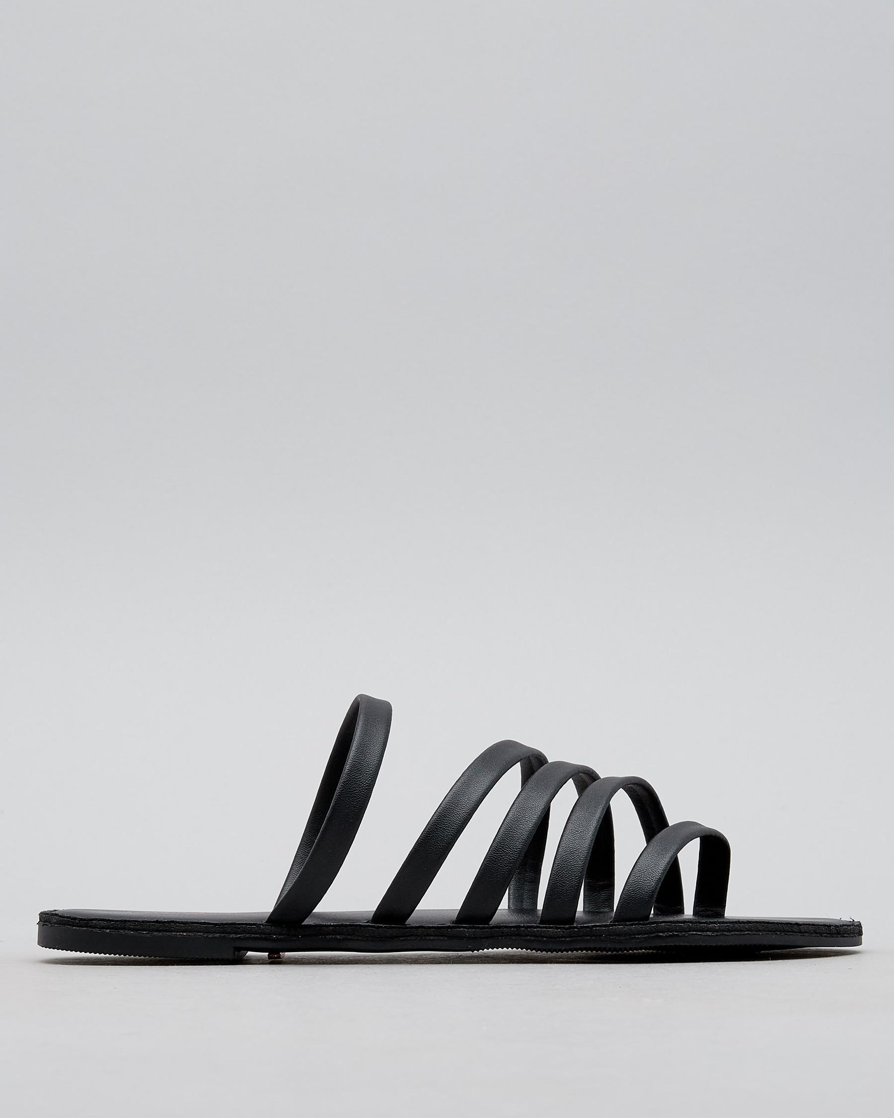 Shop Mooloola Brooks Sandals In Black - Fast Shipping & Easy Returns ...