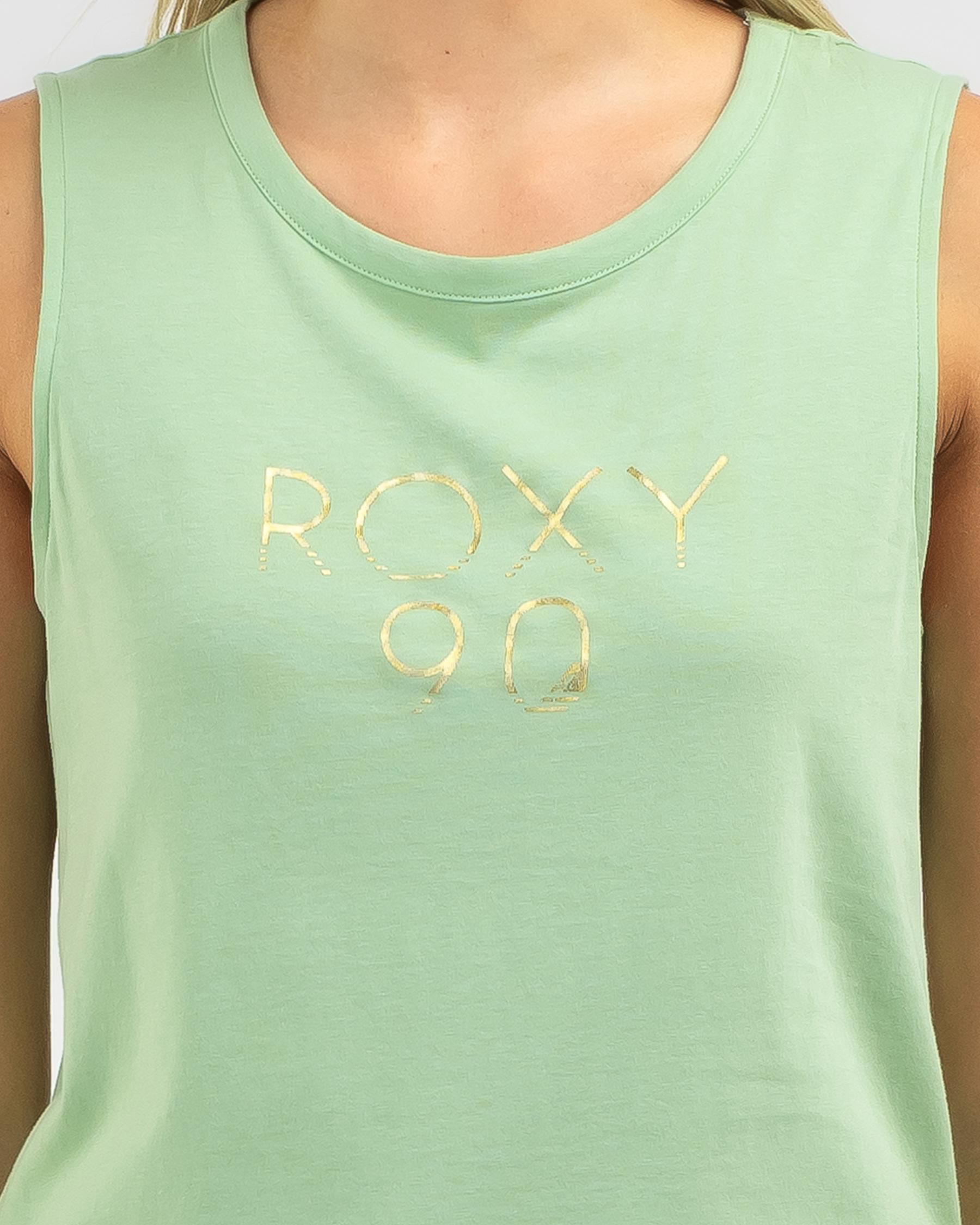 Shop Roxy Epic Days Corpo Tank Top In Quiet Green - Fast Shipping ...