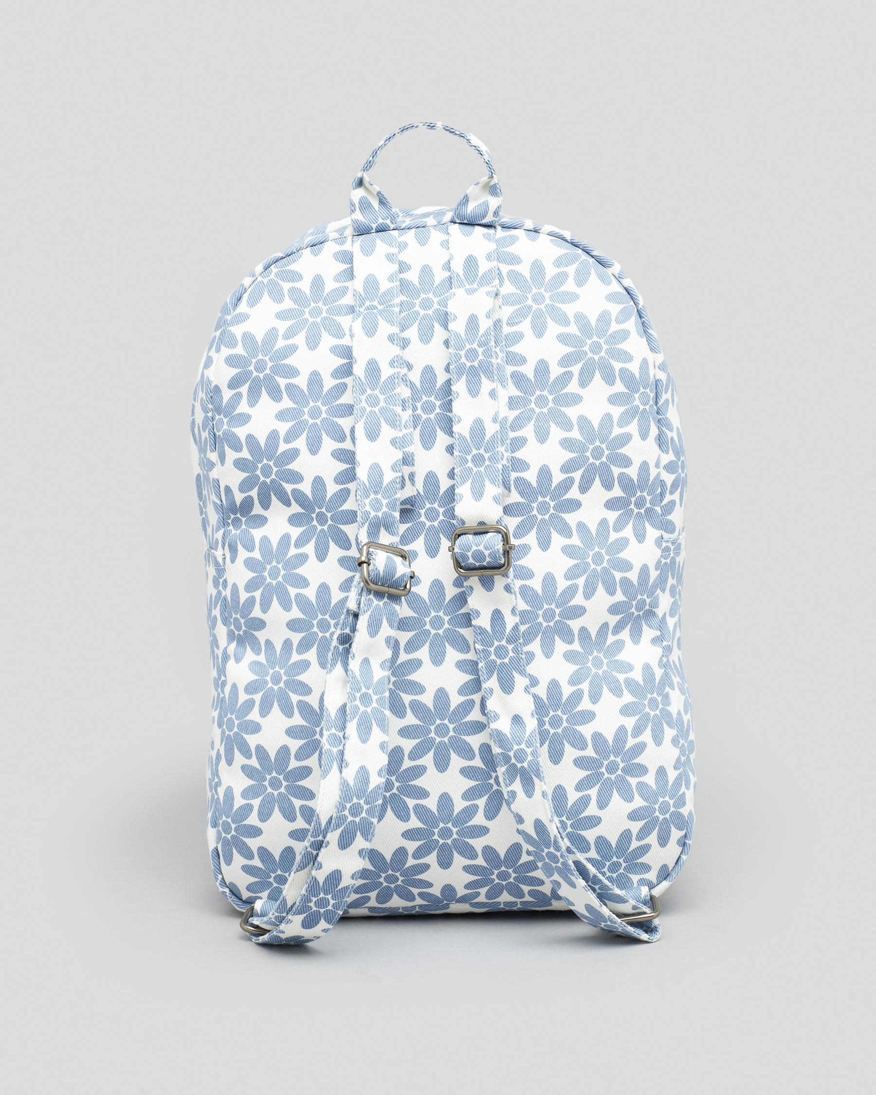 Shop RVCA Daisy Backpack In Ash Blue - Fast Shipping & Easy Returns ...